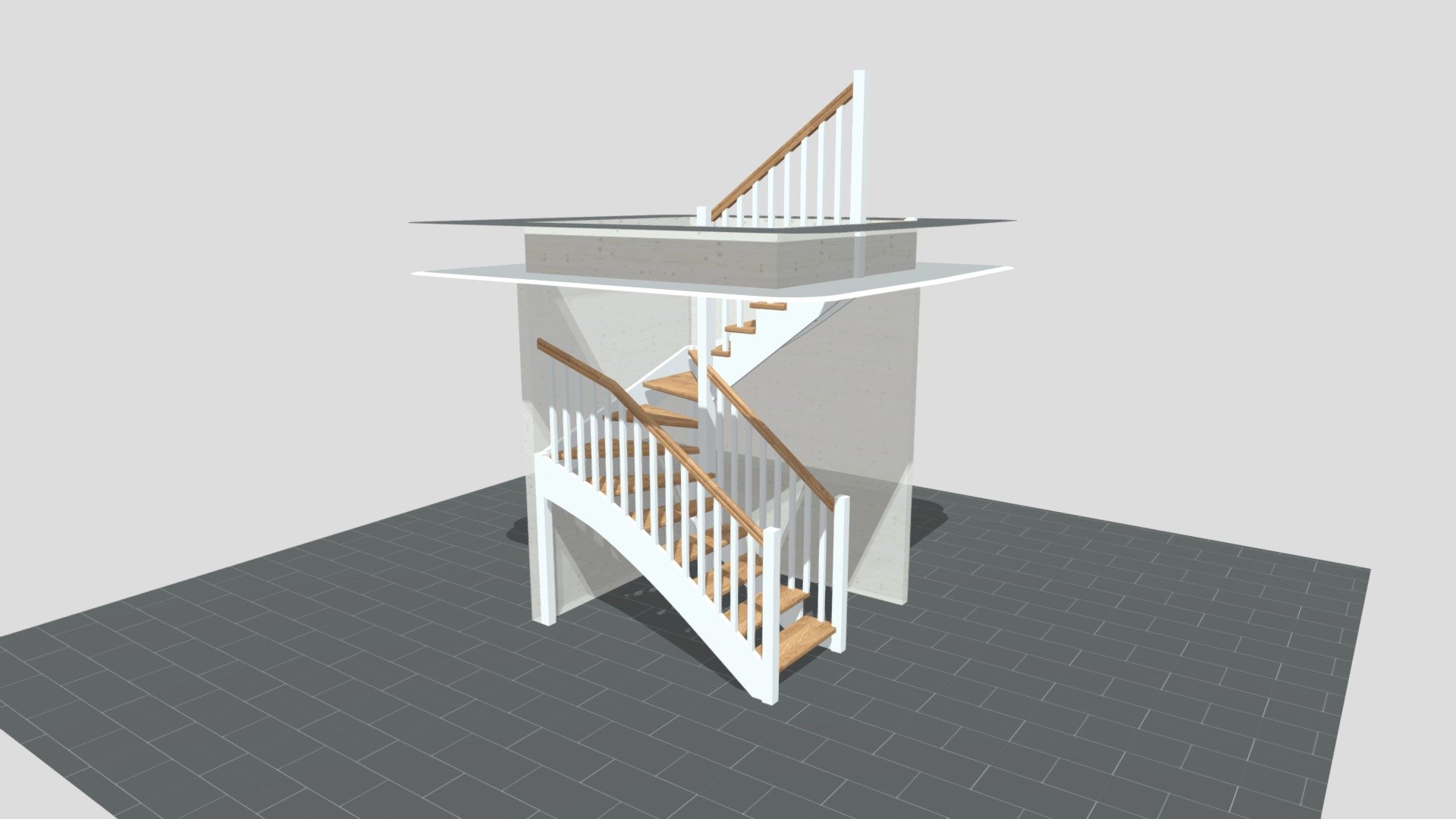 149 Masti 11 lahtine trepp kinnine puu seinal - 3D model by Baltic Wood ...