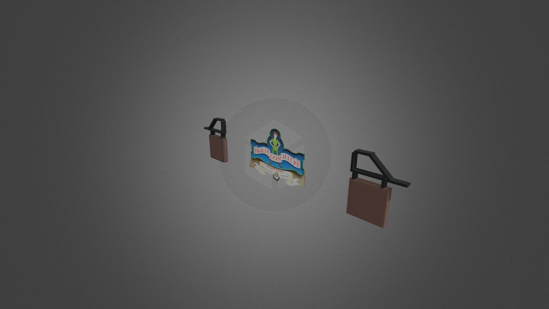 Peter Pans Flight Entrance Logo - Buy Royalty Free 3D model by ...