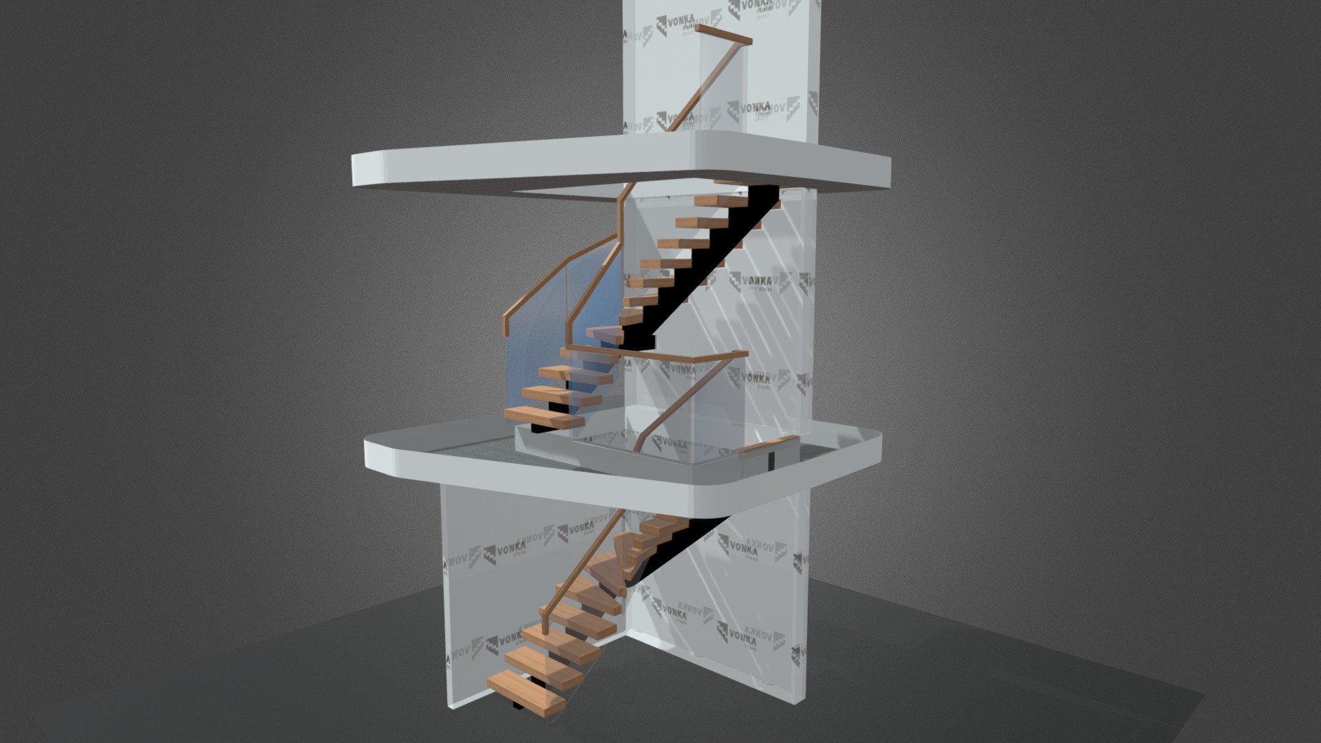 Steve - V1 - main stairs - Download Free 3D model by Vonka Stairs Ltd ...