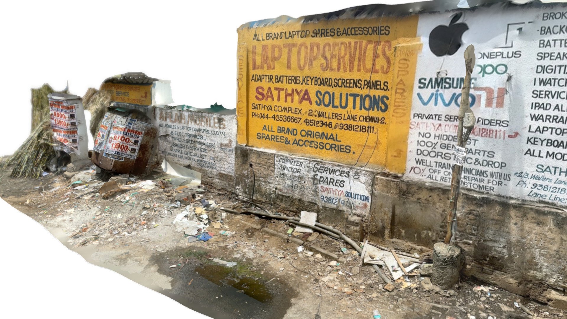 Chennai 08 - Ritchie Street Compound Wall - Download Free 3D model by ...