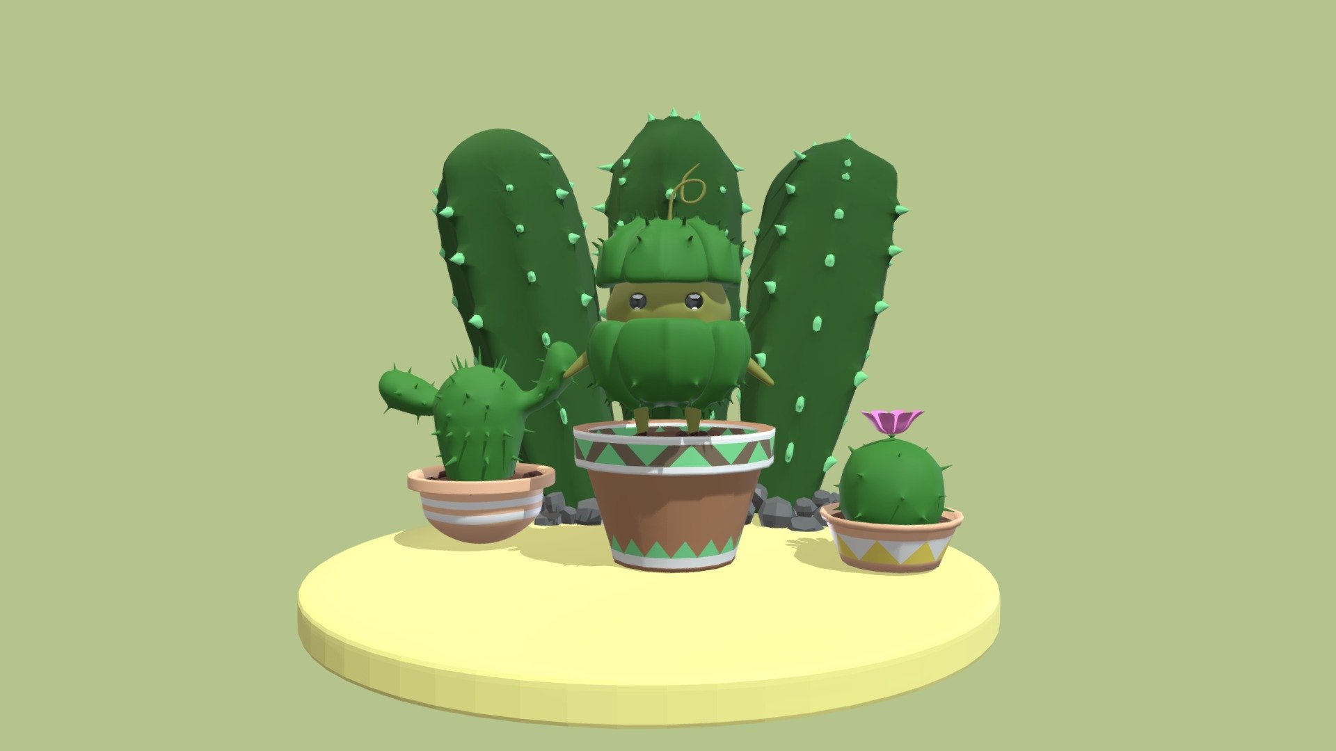 Cactus - 3D model by Will Lemos (@Willlemos) [64d3cc7] - Sketchfab