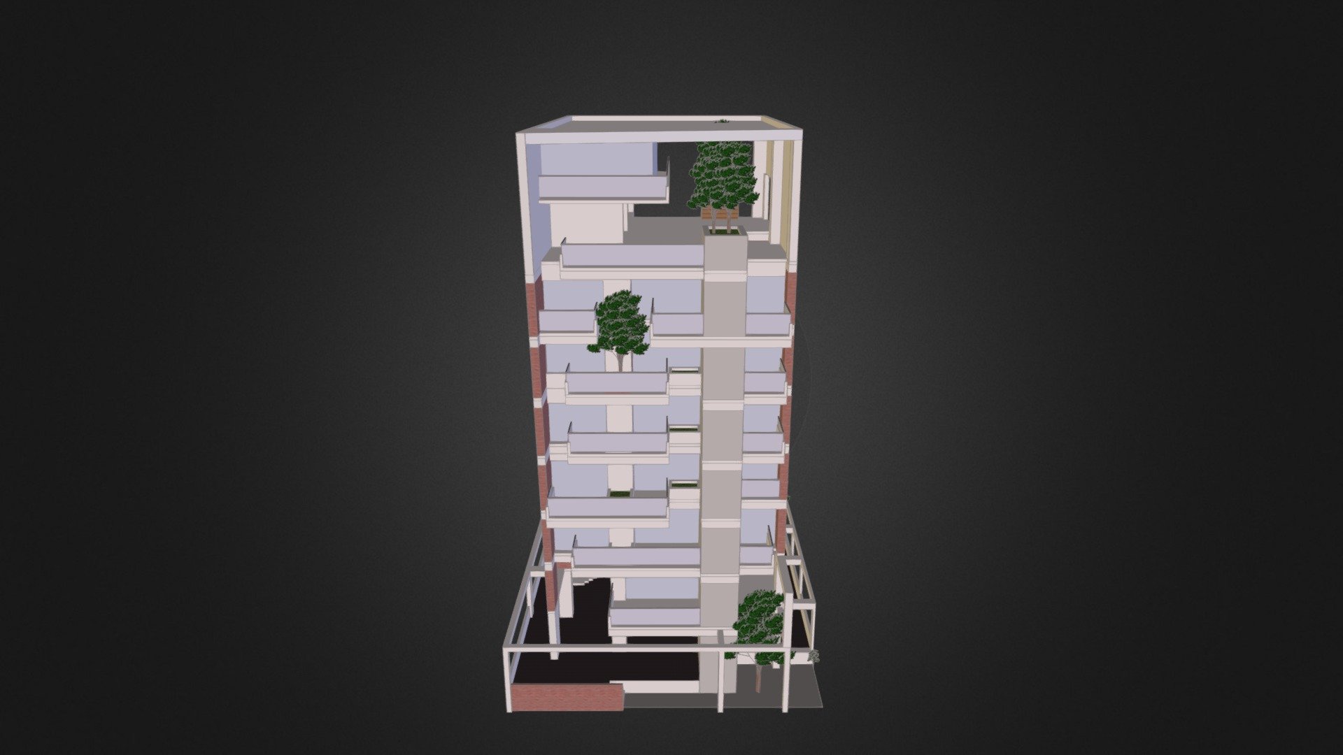 eight storied residential building - 3D model by golamsabbir [64d5448 ...