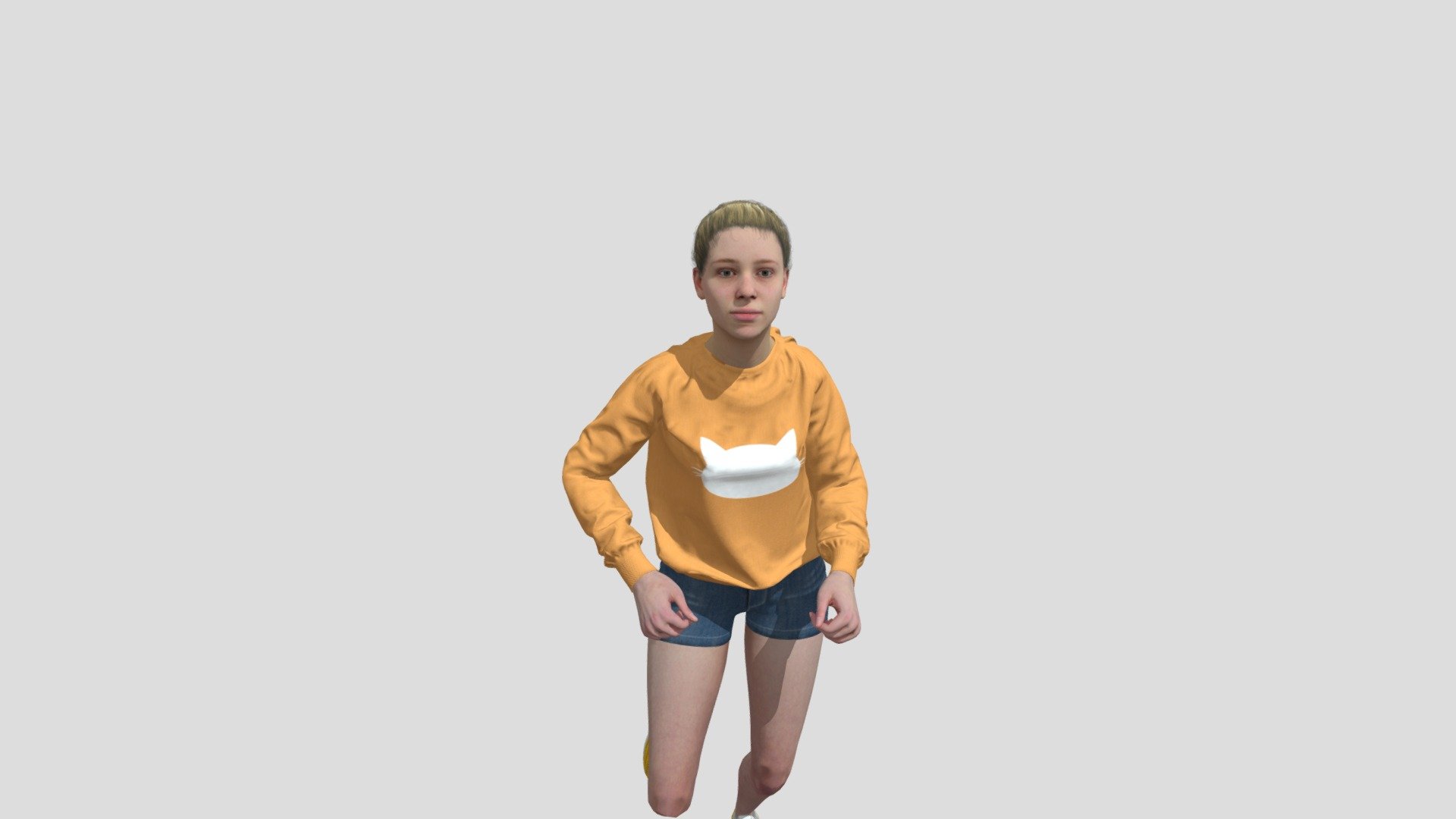 Girl Running - Download Free 3D model by myzatulsarah [64da5ce] - Sketchfab