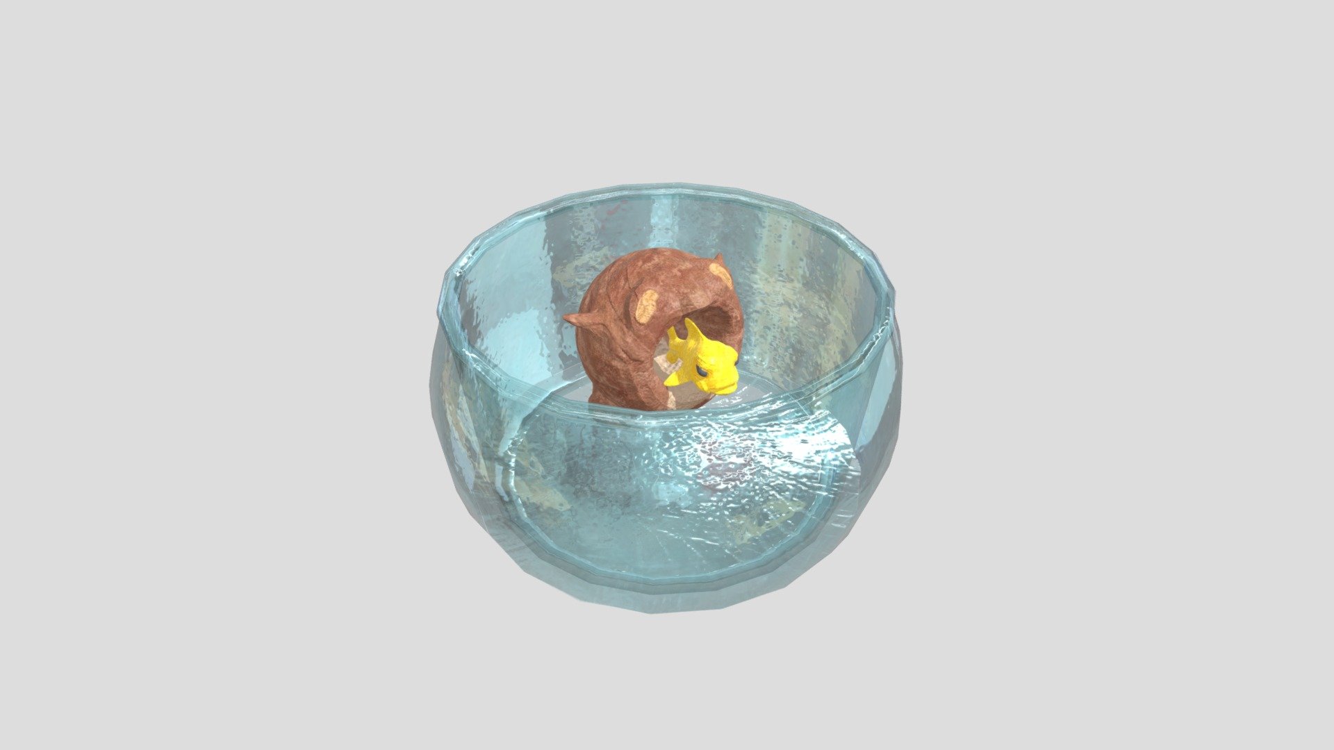 Fish in Fishbowl model Textured - 3D model by DrJuvenal [64db03b ...