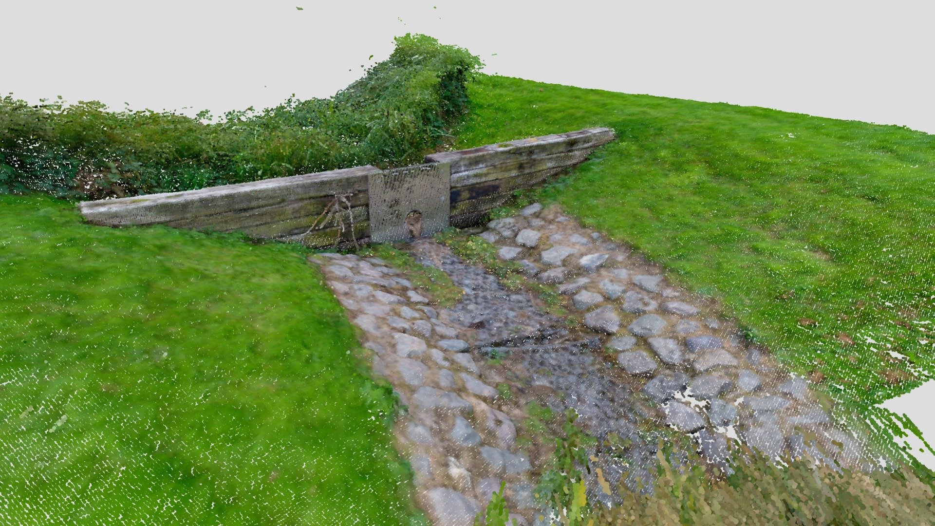 Dam as part of a SuDS swale feature - Download Free 3D model by Sim M ...