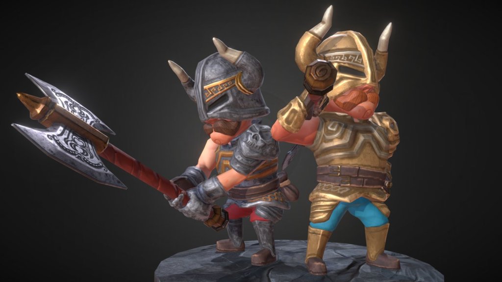 Stylized Warrior - 3D model by jakayaki [64de1f8] - Sketchfab