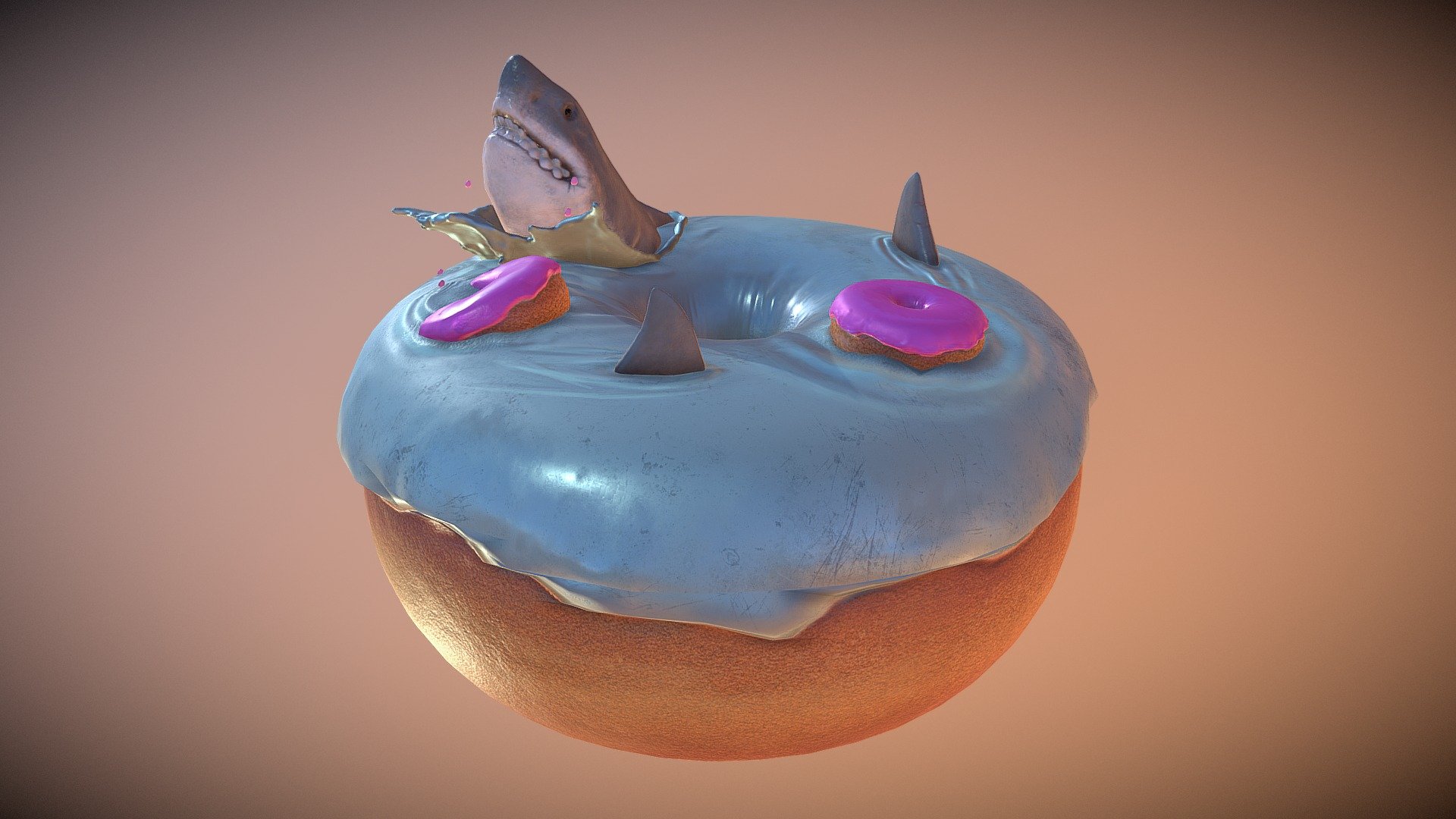 Donut Shark - 3D model by blueclipse [64e063c] - Sketchfab
