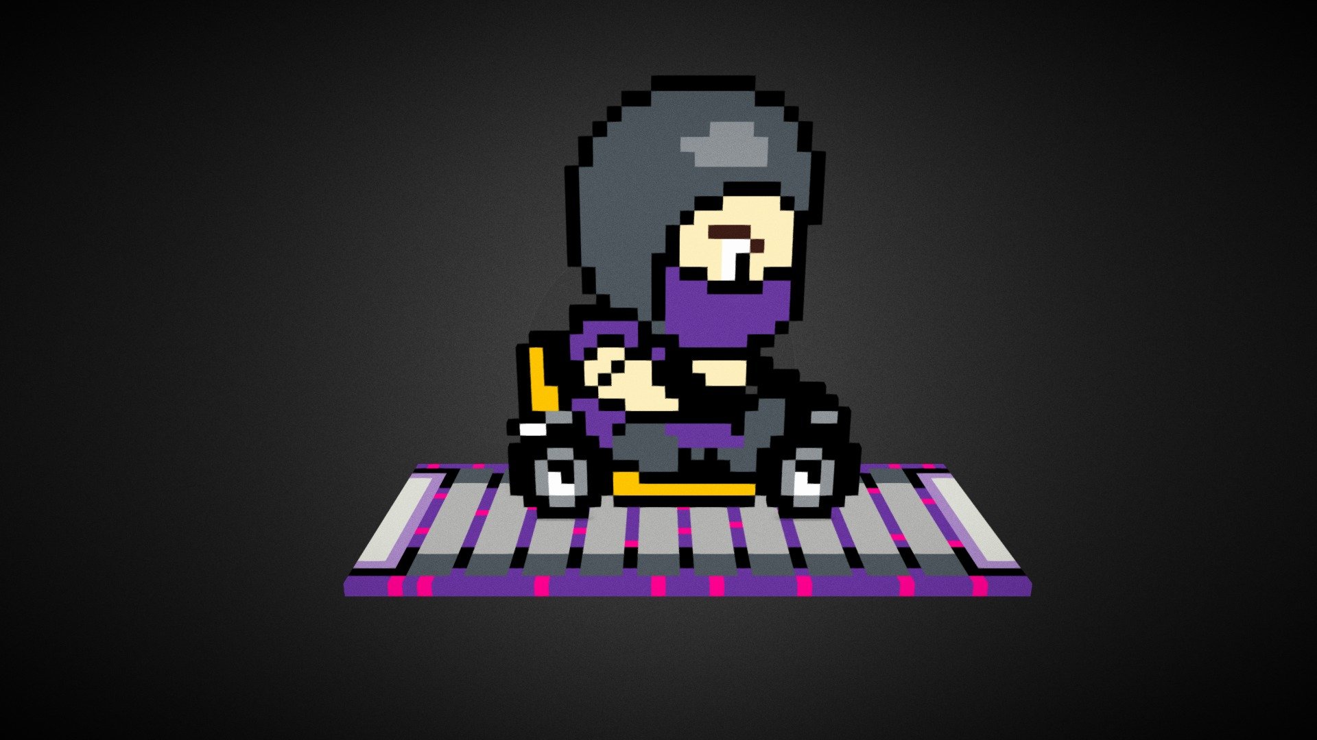 SMK085 - Super Pixel Kart Rain - Buy Royalty Free 3D model by Código ...