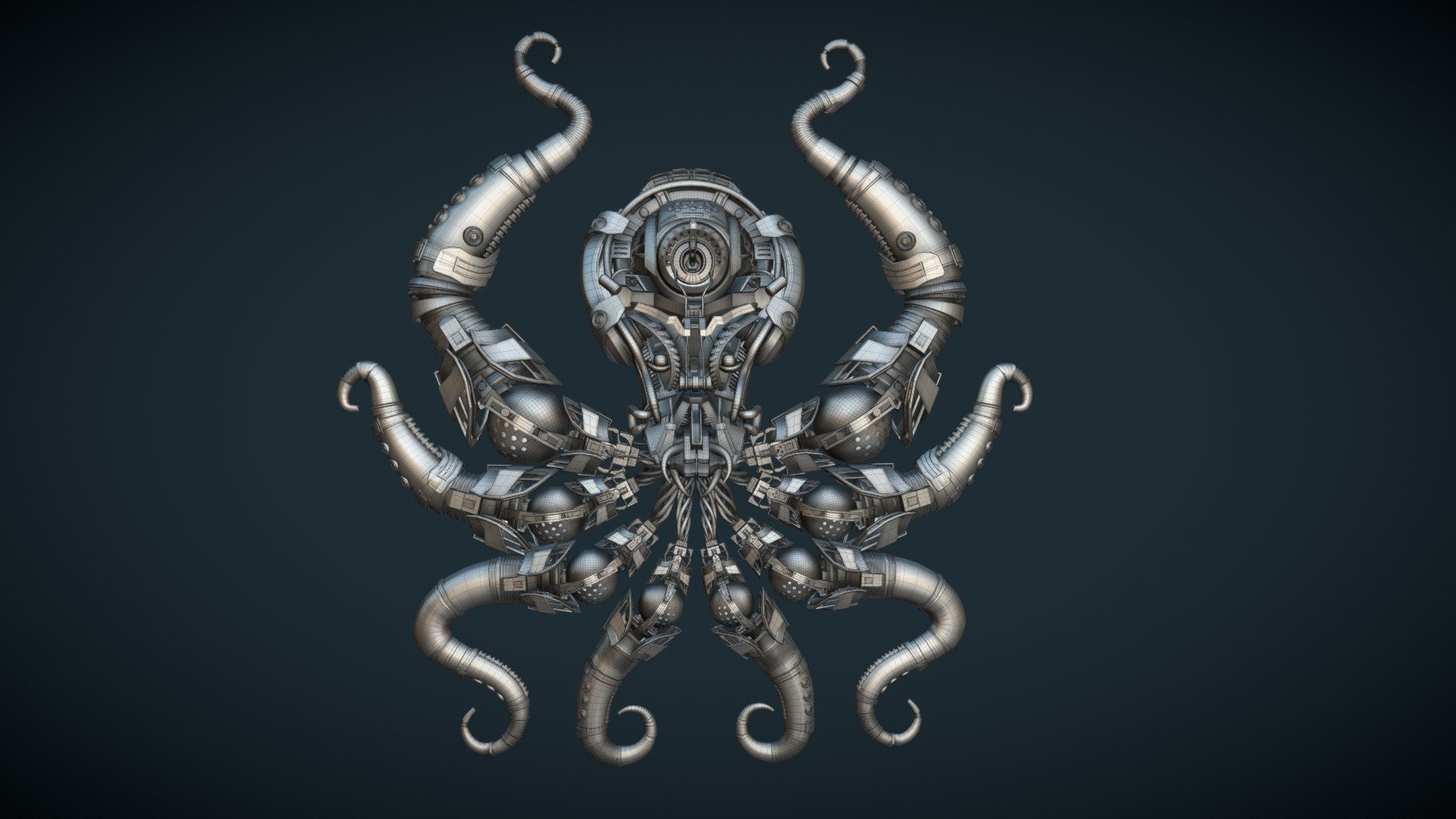 Mecha Octopus | Concept by Stefano Bertelli - 3D model by Sasha ...