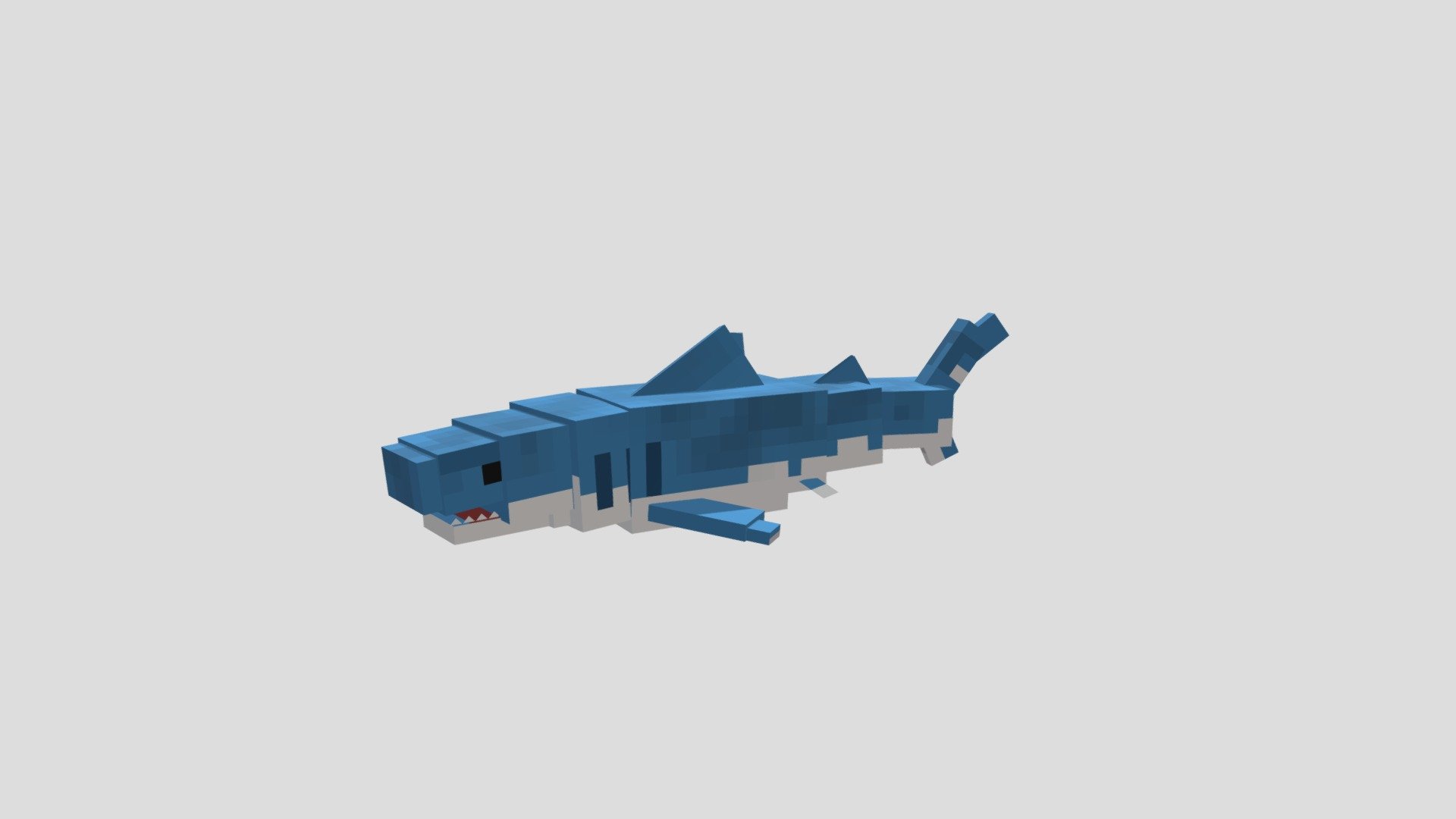 Blue Shark - Minecraft - 3D model by João_Cruz (@joao_cruz48) [64e9323 ...