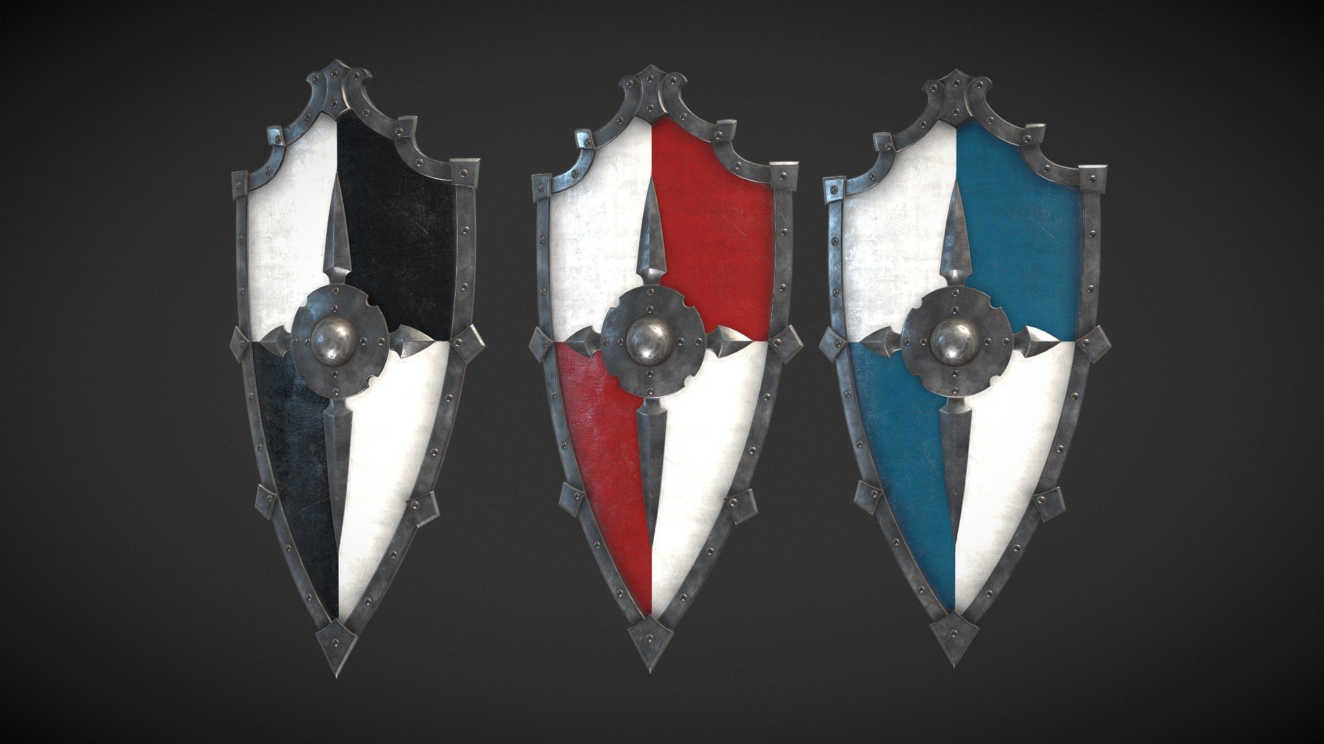 Knight Shield 08 - Buy Royalty Free 3D model by Don_Falcone [64f6f39 ...