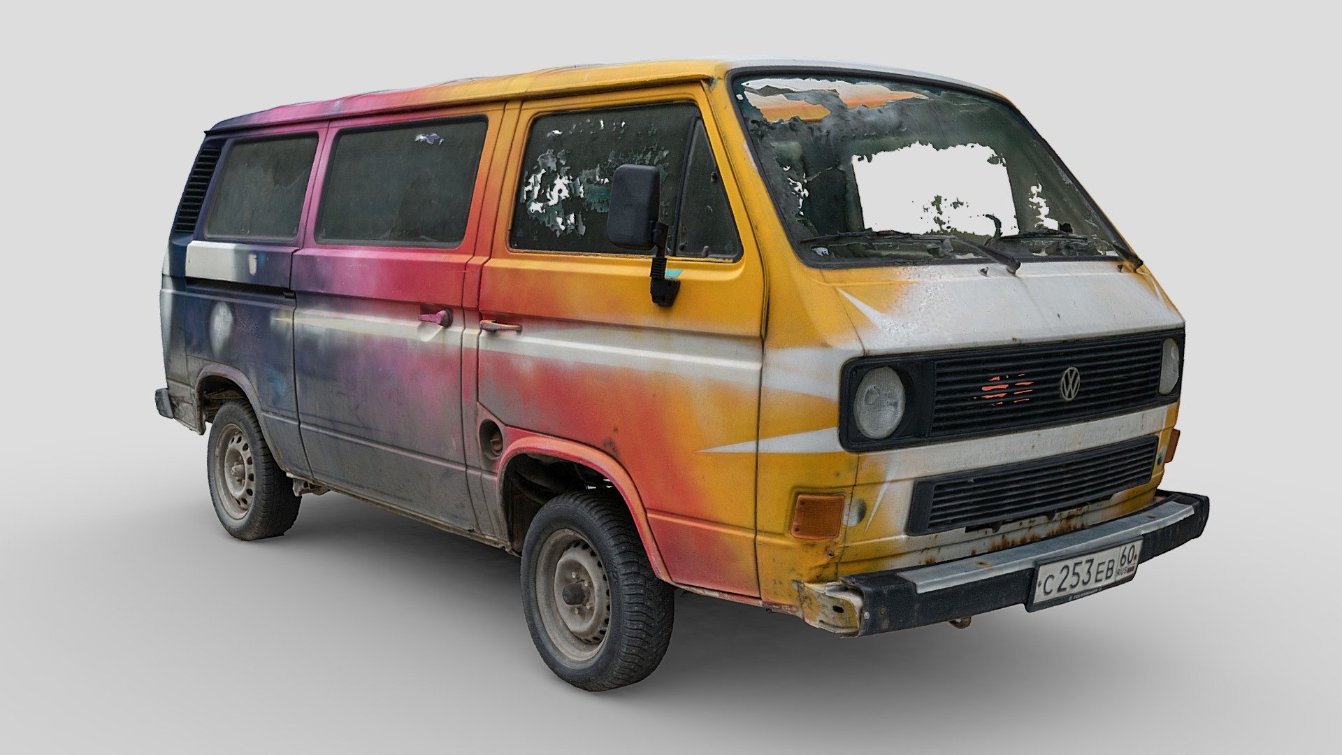 Volkswagen T3 RawScan - Buy Royalty Free 3D model by Mikhail Volkov (@mgv) [64f7030] - Sketchfab ...