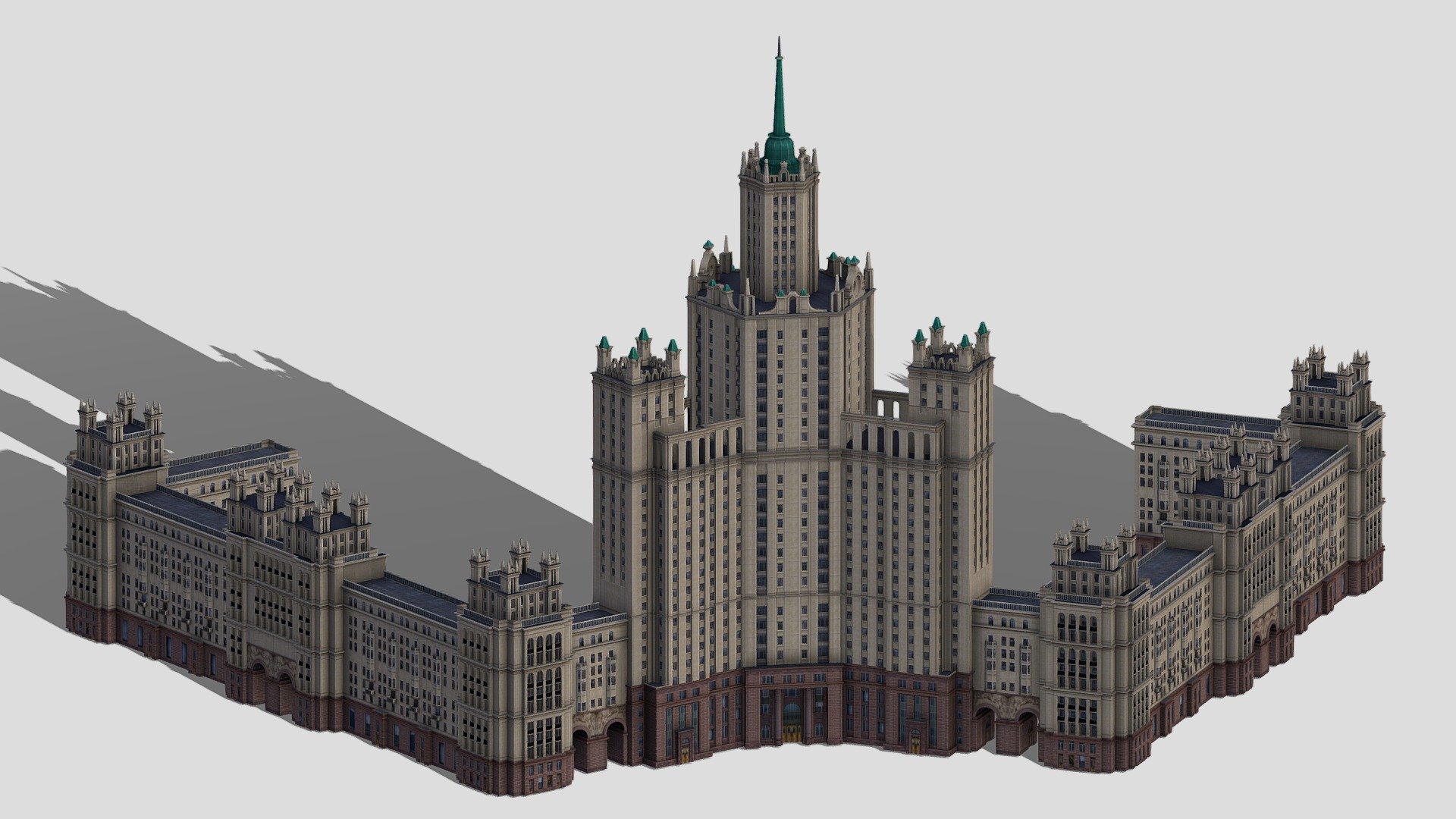 building on Kotelnicheskaya Embankment - 3D model by Souloos [64f8977 ...