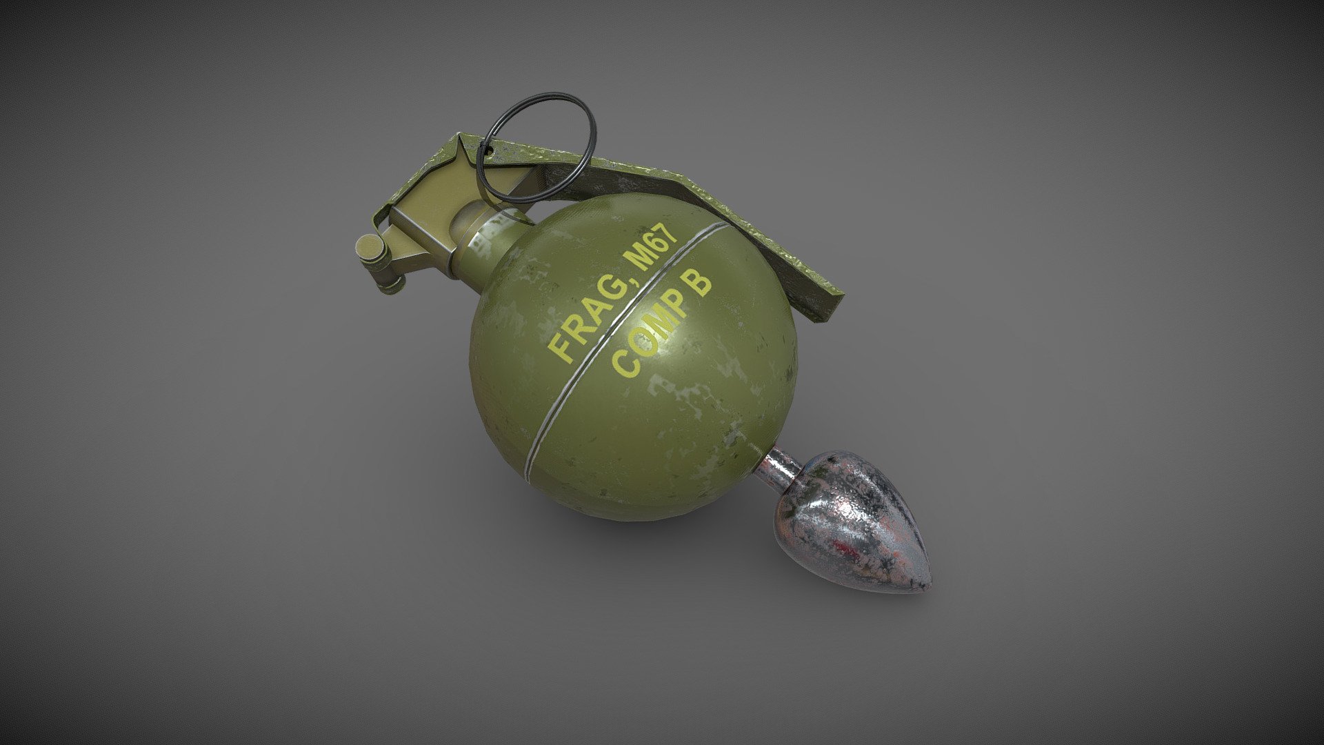 A very dangerous grenade. - 3D model by Valger [64f9087] - Sketchfab