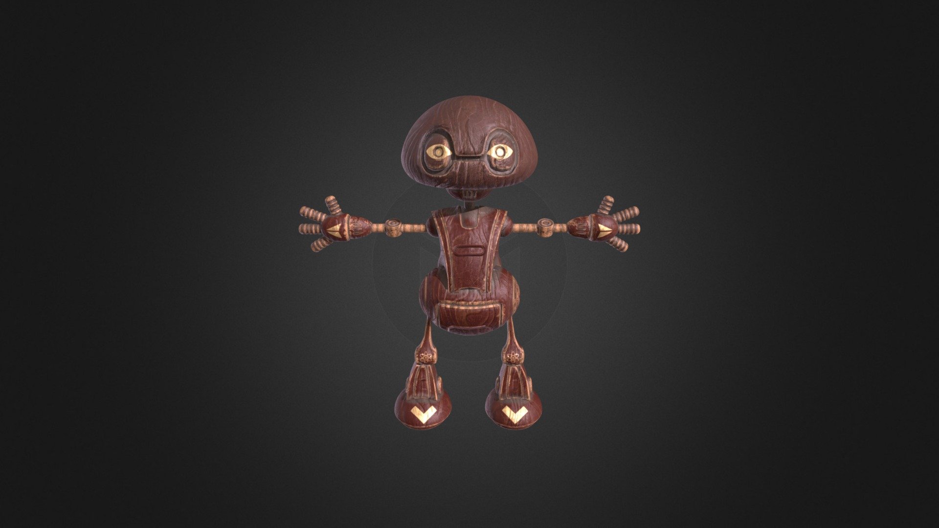 Wooden Robot - 3D model by ArgonaTAI [64fb4c7] - Sketchfab