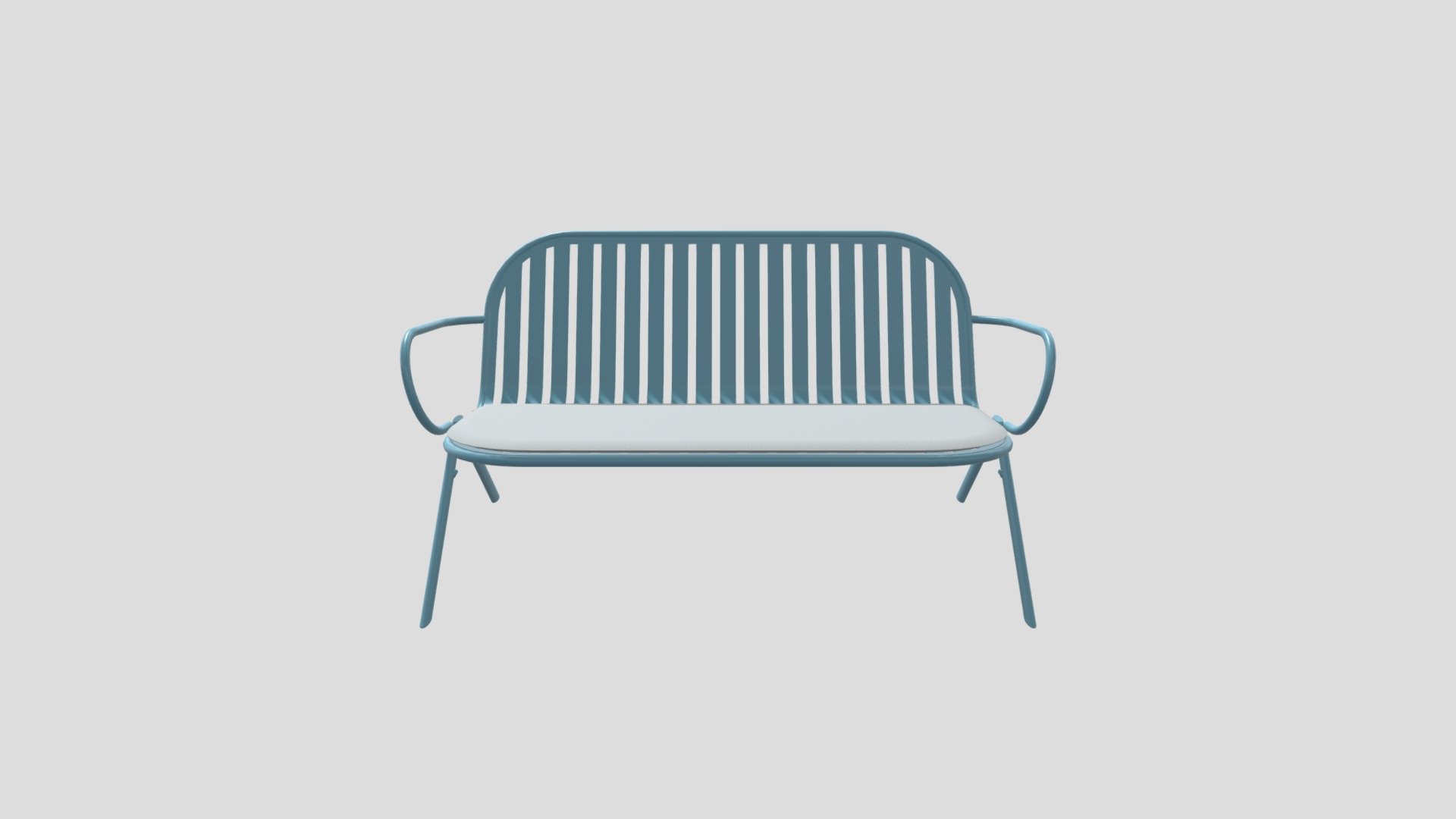 Jos Two Seater Sofa - Periwinkle - Grey Seat - 3D model by metaggio ...