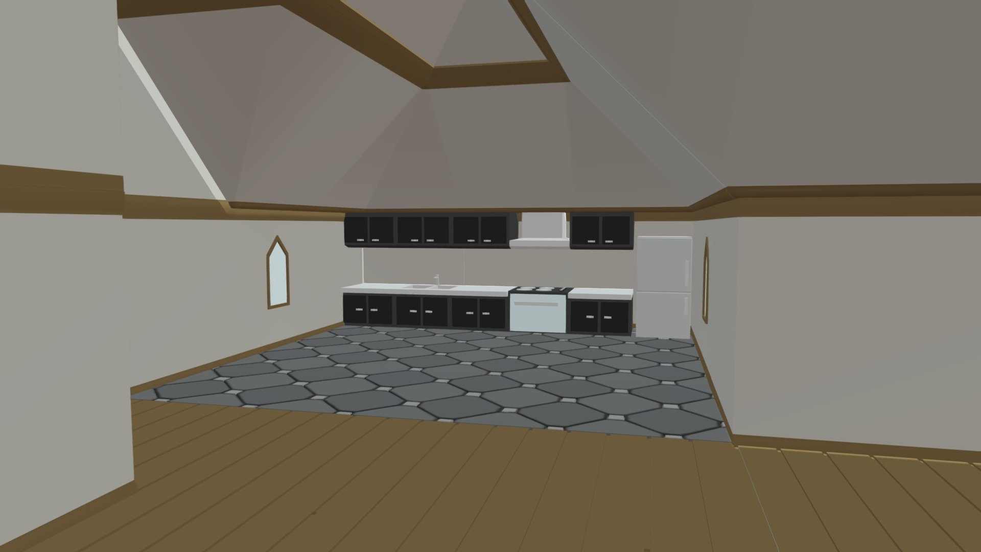 Modular Modern House Interior - 3D model by Sidneye [64fcce9] - Sketchfab