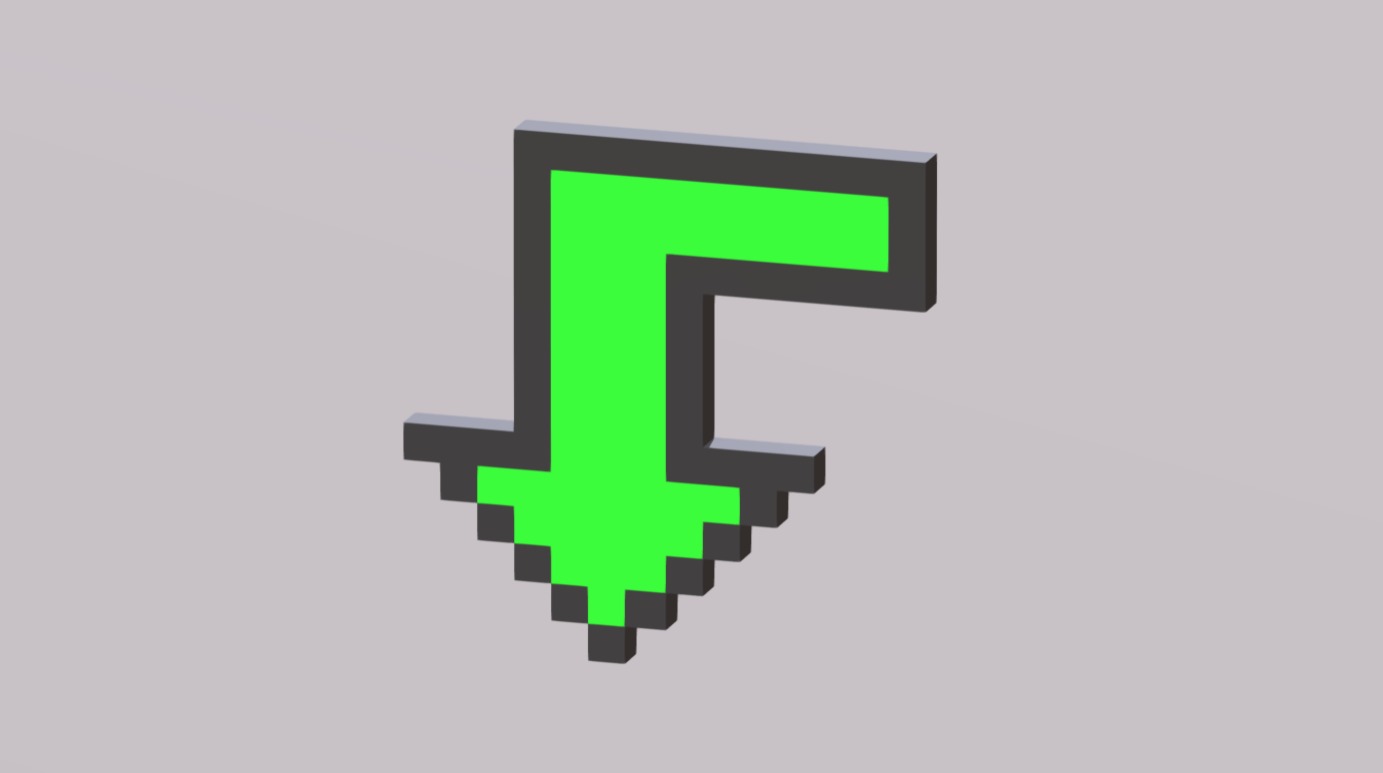 Pixel Arrow - 3D model by daviddickball [64fe0e0] - Sketchfab