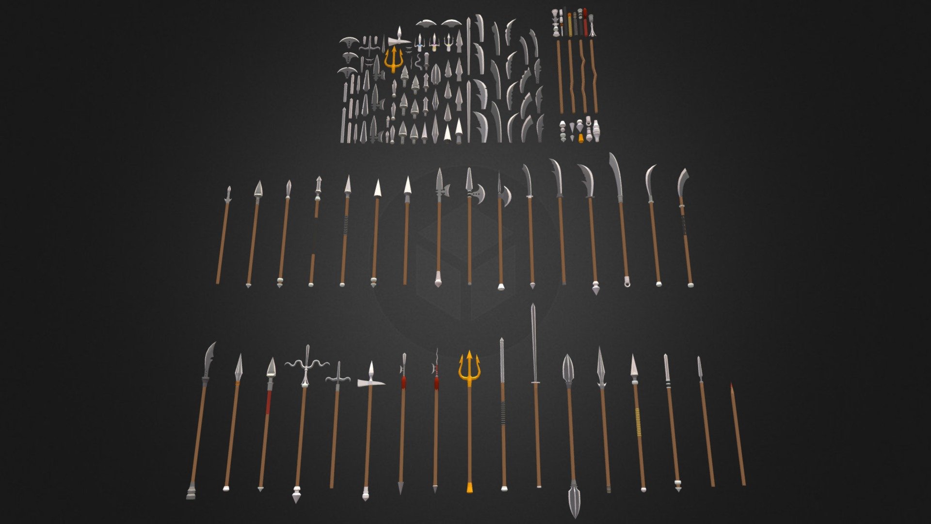 Low poly spear - Modular pack - Buy Royalty Free 3D model by Jeison ...