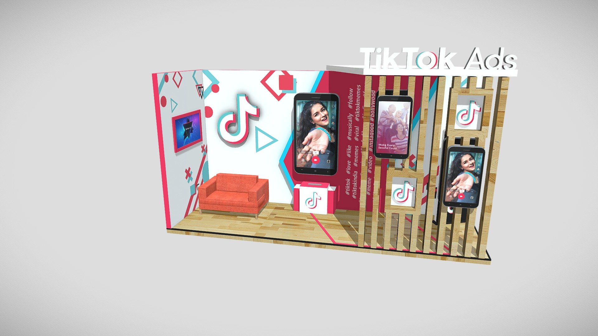 Tik Tok Stall Design - 3D model by Kamal Rawal (@kamal4) [65007a8 ...