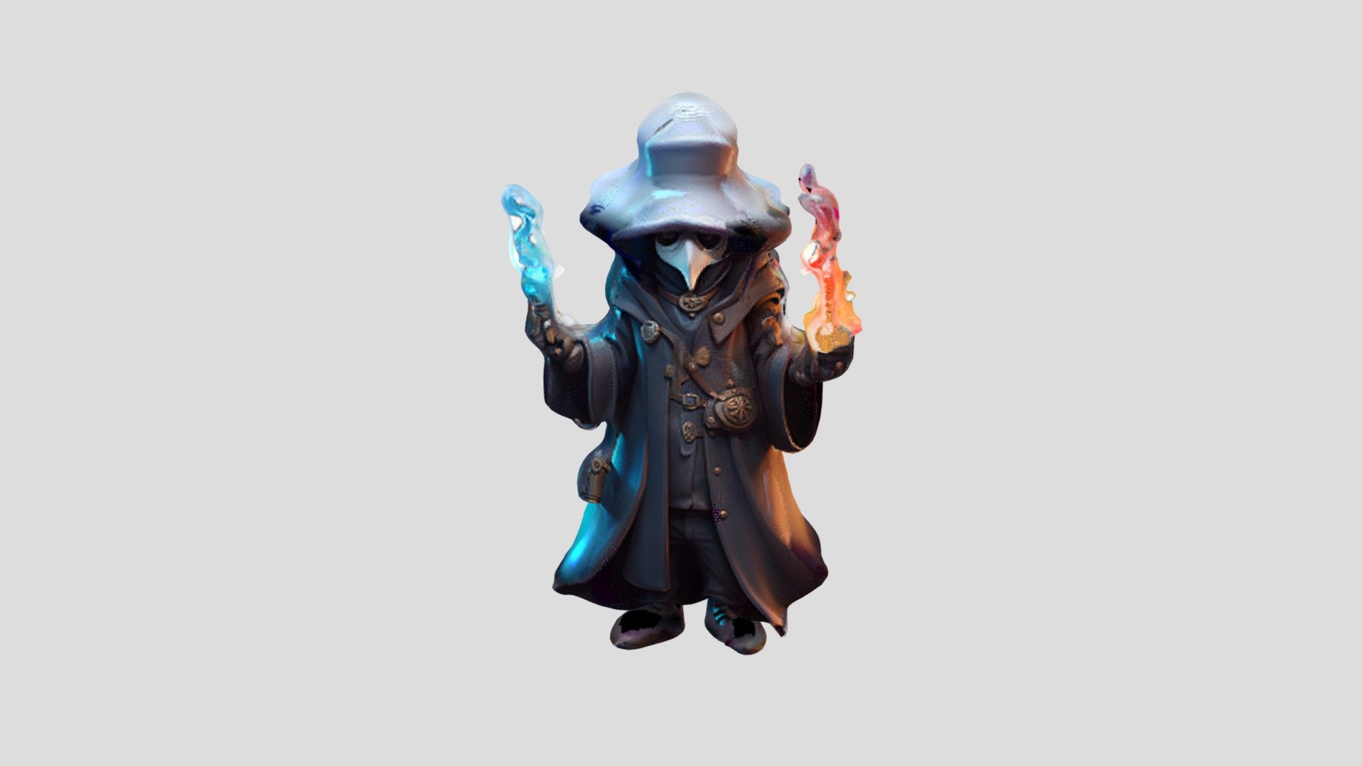 A mysterious character with a hooded cloak and - Download Free 3D model ...