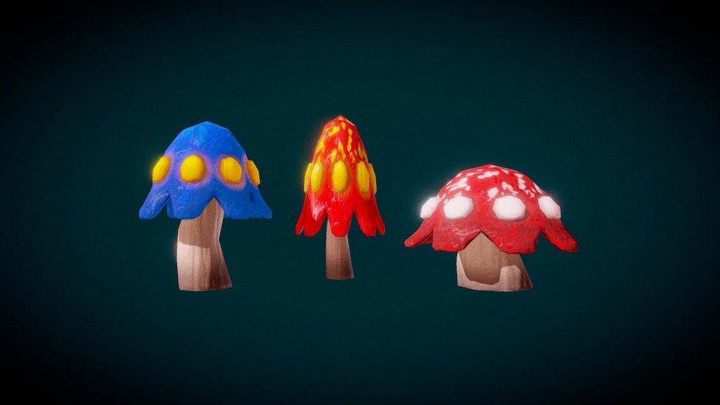 Wayward - Mushroom Trio - 3D model by mjmwinkler [6506949] - Sketchfab