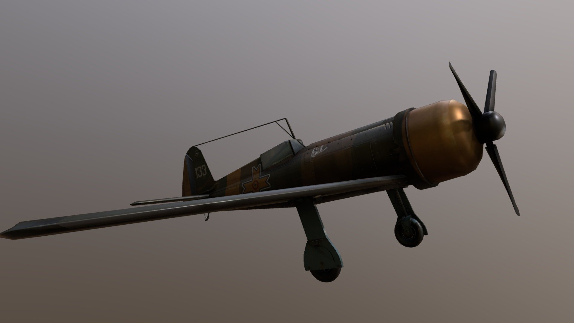IAR 80 Romanian WW II low-wing monoplane - Download Free 3D model by ...