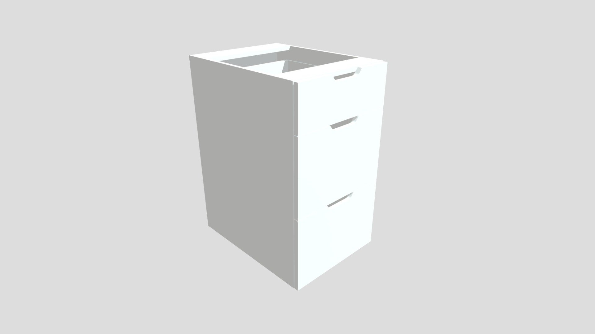 30037 - 3- Drawer Frameless Kitchen 450mm - Download Free 3D model by ...