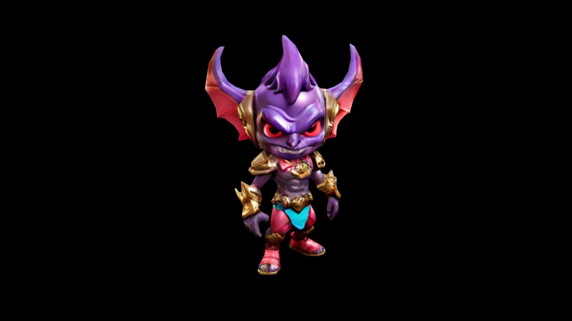 Villainous dragon-like character with sharp horn - Download Free 3D ...