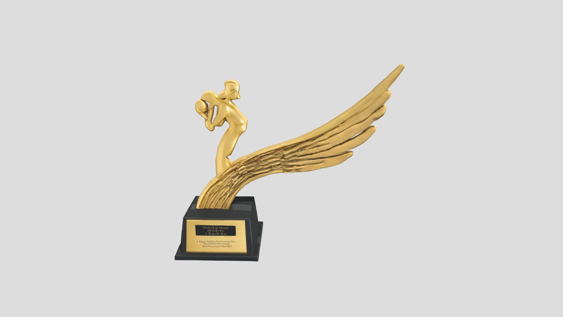 Golden Winged Victory Trophy - Download Free 3D model by adolfina204 ...