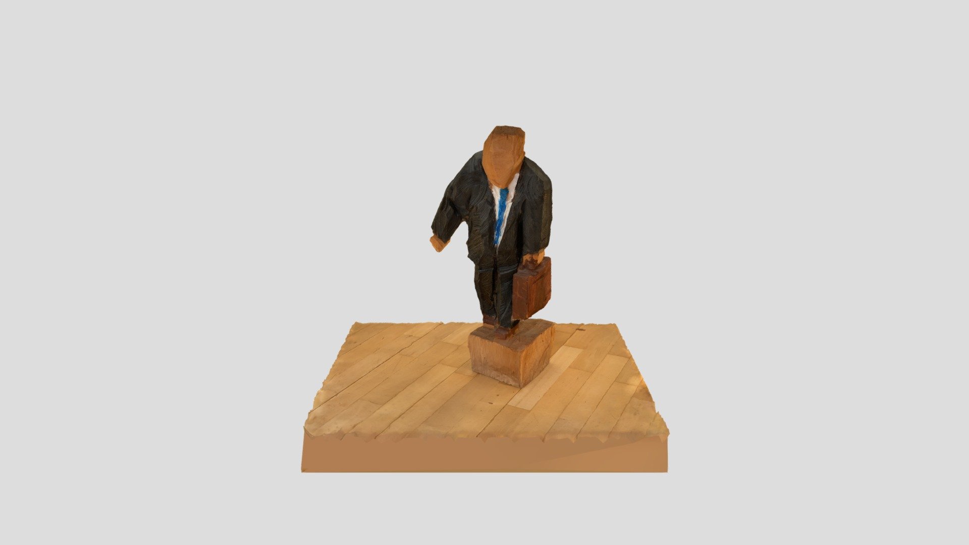 Wooden sculpture of busy man - 3D model by Sternworks. (@janne ...