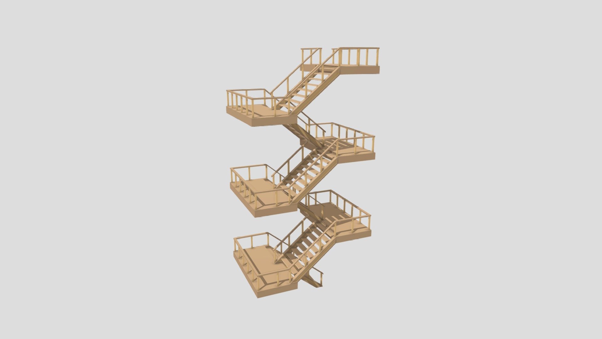 Stairs - Download Free 3D model by Dragomike (@dragomikedragon ...