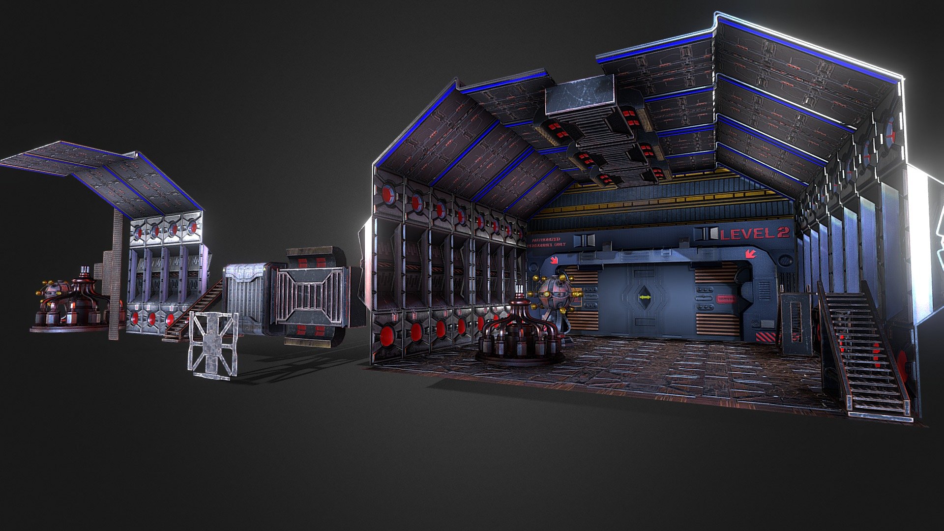 Modular Asset Pack "Sci-Fi Level" - 3D model by Cécile Amstad (@c.m.a ...