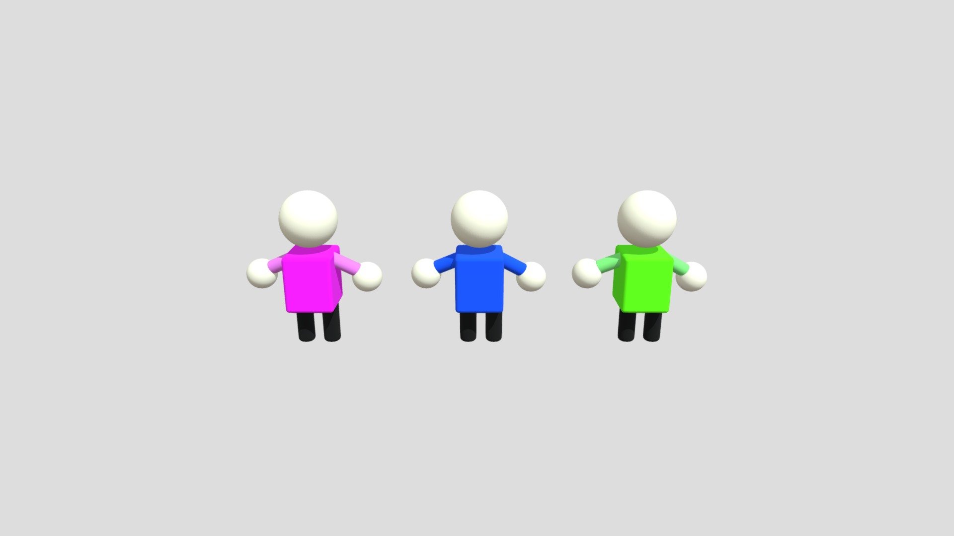 three villagers - 3D model by lewis.charles [65171b1] - Sketchfab