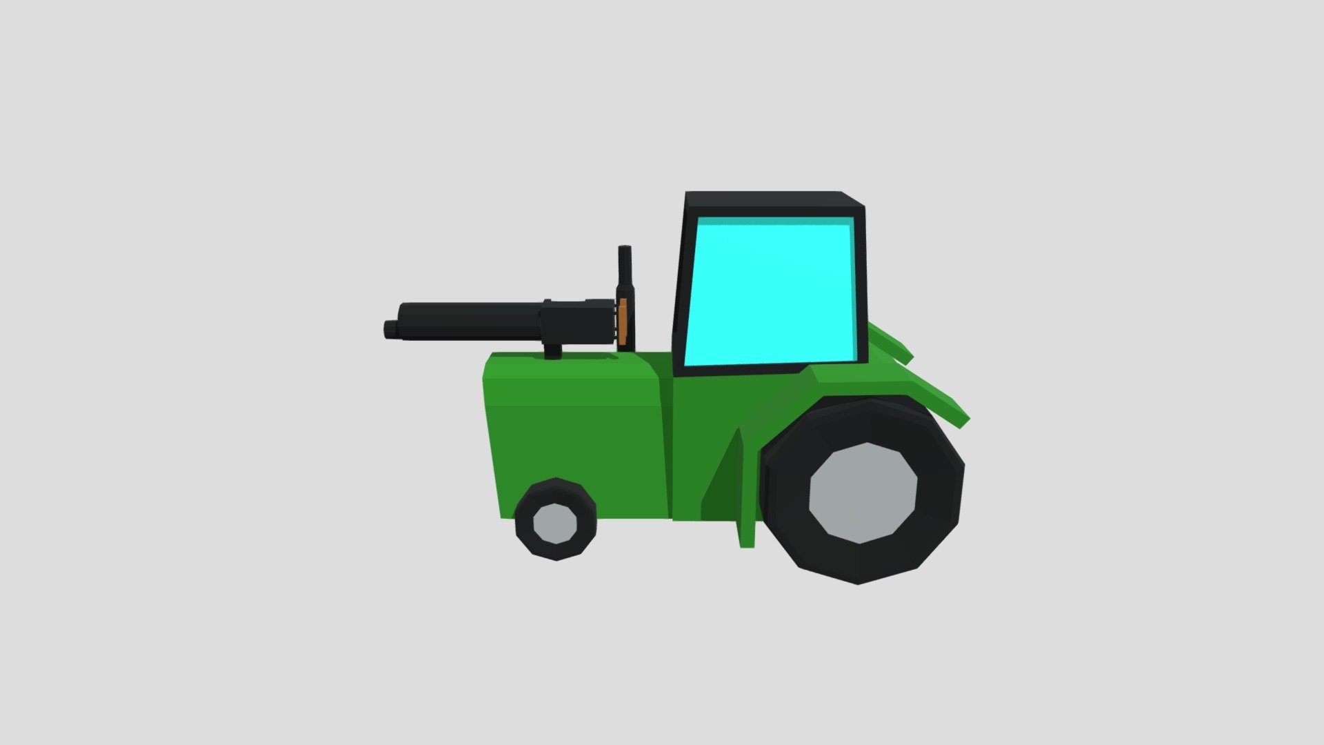 Low Poly Tractor With Gun - Download Free 3D model by erictheblock ...