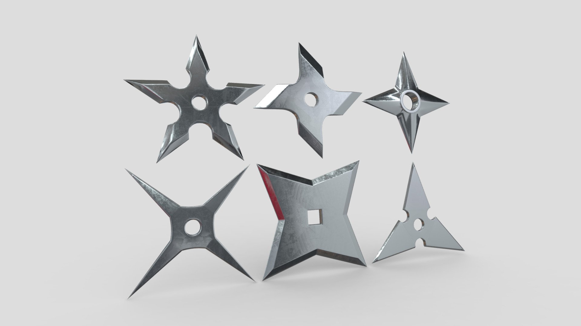 Shuriken Pack - Buy Royalty Free 3D model by plaggy [6520e8a ...