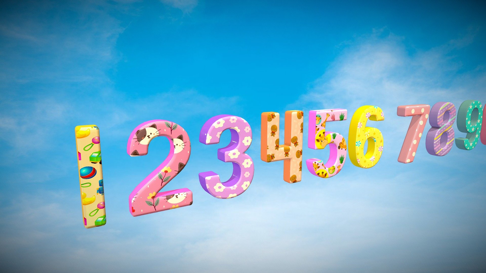 1-5_Numbers - 3D model by XMetaPro [652371f] - Sketchfab