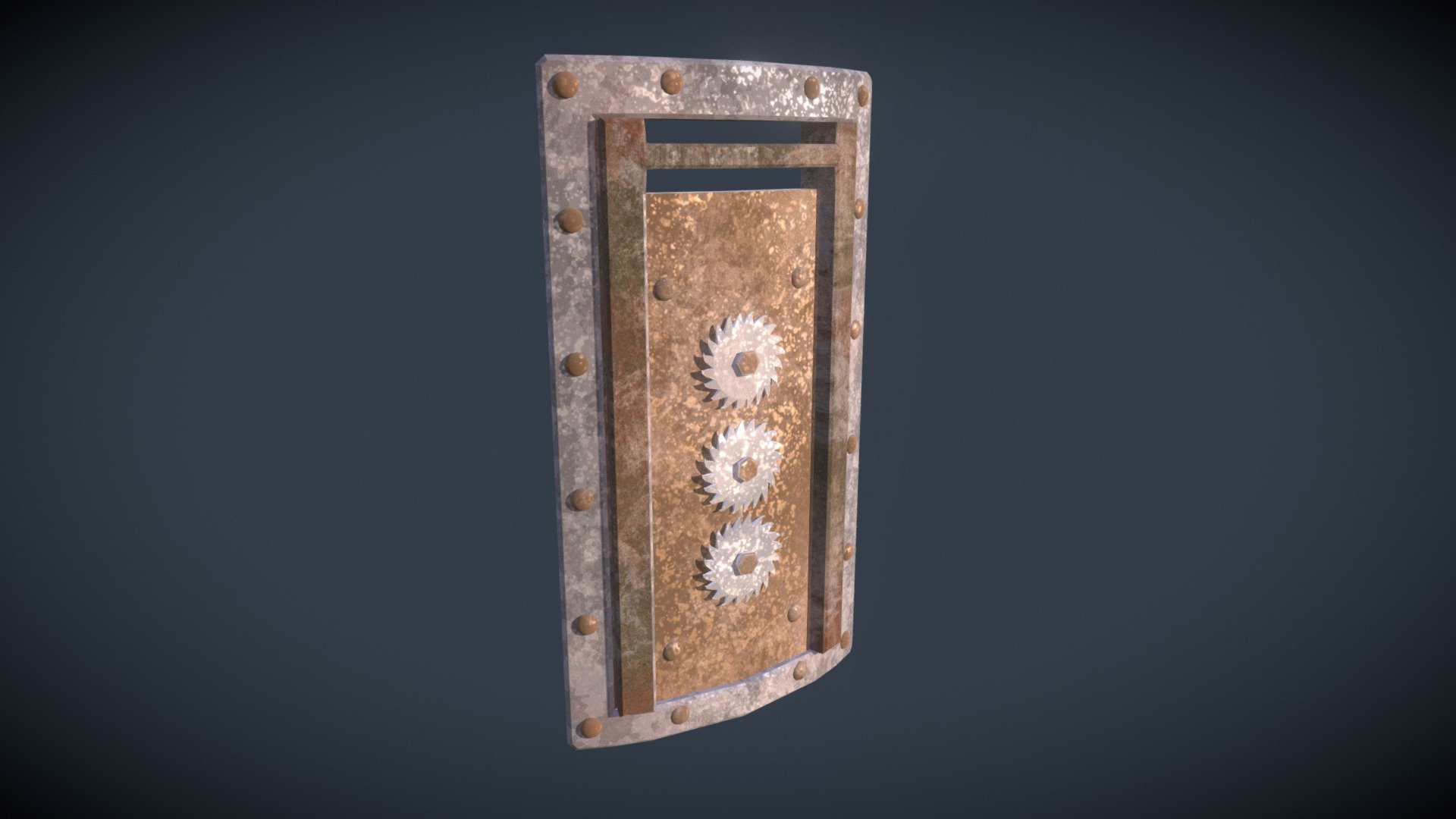 Saw-Blade Shield - 3D model by llanderson [652a5d3] - Sketchfab