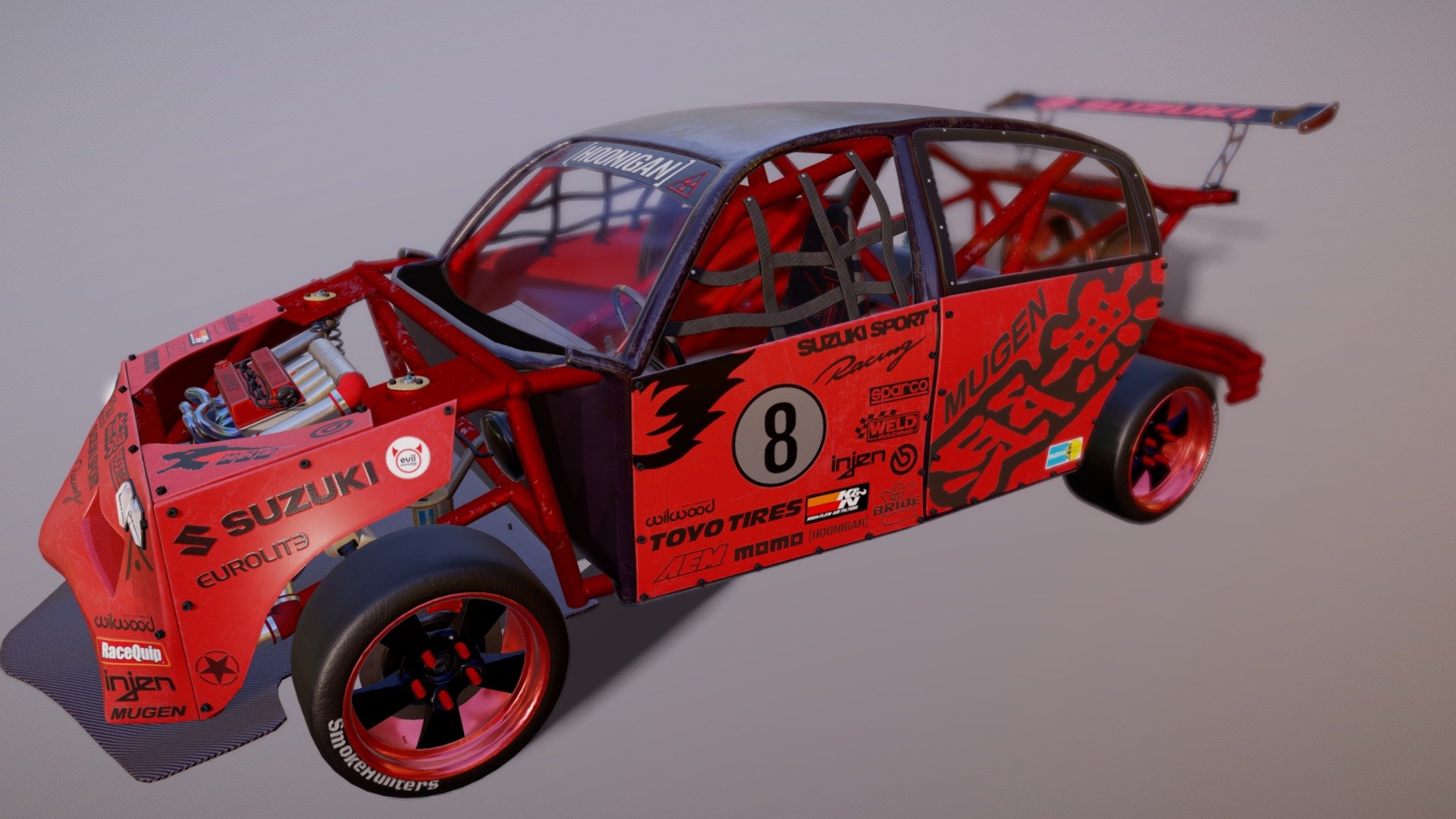 Gymkhana FWD Racecar Prototype 01 - 3D model by Smokahontas [652a8d5 ...