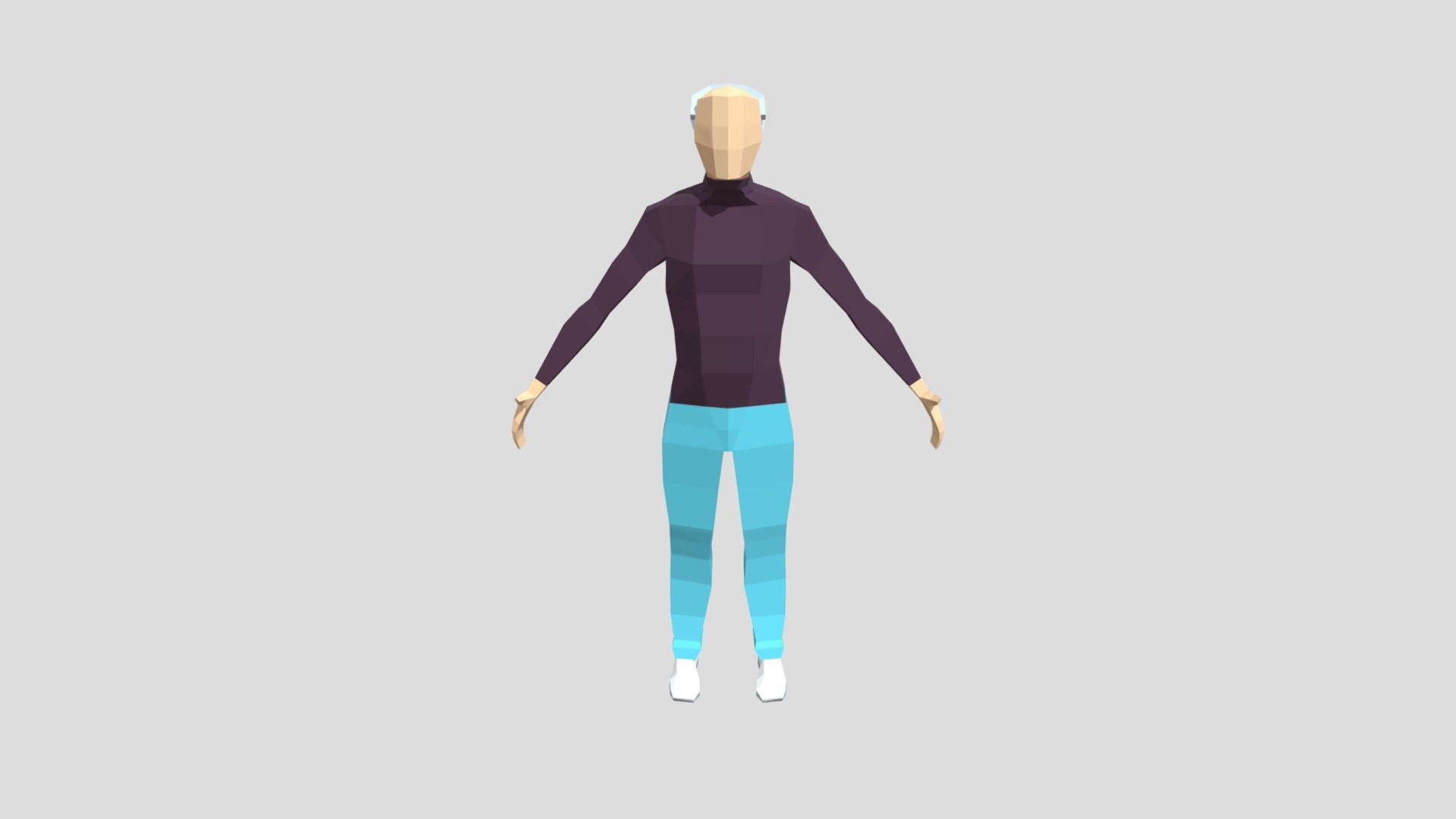 Low Poly Male 02 B - Download Free 3D model by yancharkin [652b42c ...