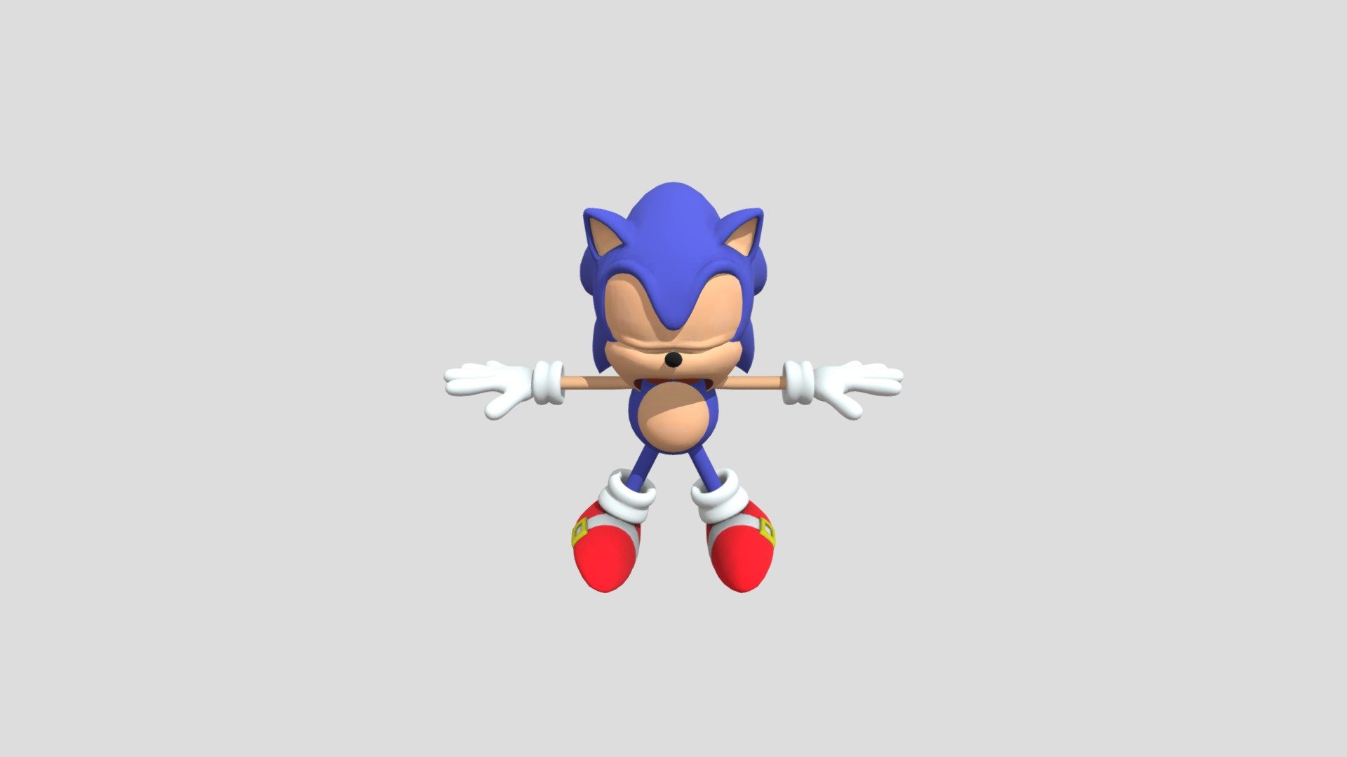 Sonic 1/CD Textured Styled Sonic - Download Free 3D model by Sonic Fan ...