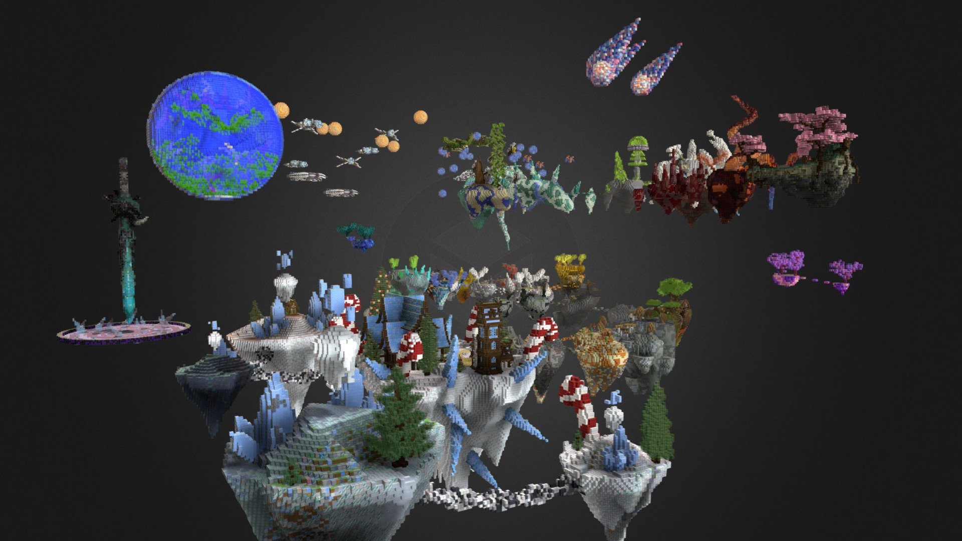 SkyGen Christmas Spawn Map - 3D model by IMBuilder [652e674] - Sketchfab
