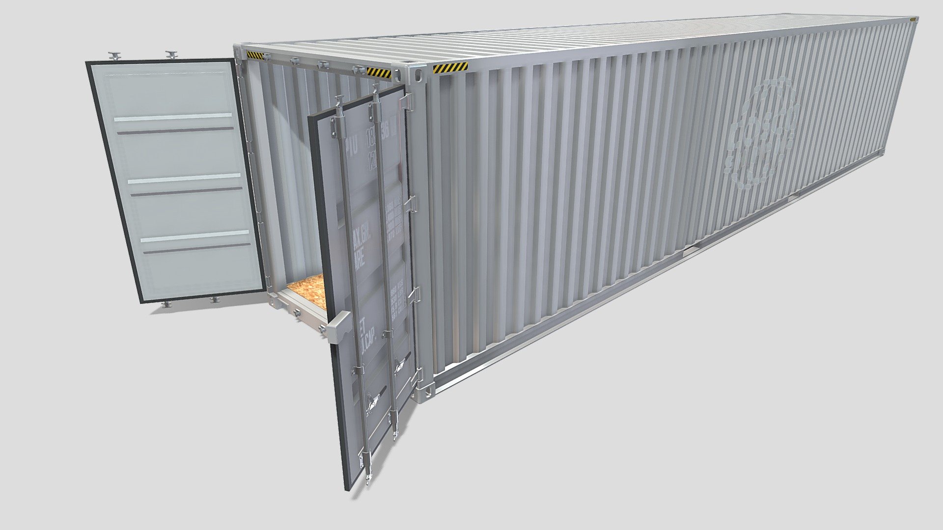 40ft Shipping Container Containerships v2 - Buy Royalty Free 3D model ...