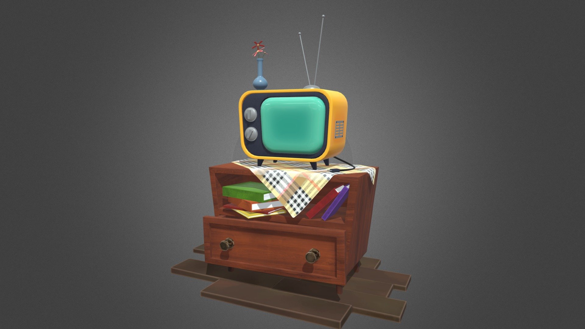 Retro Television – Game Prop Stylized - 3D model by Rucaido [6531356 ...