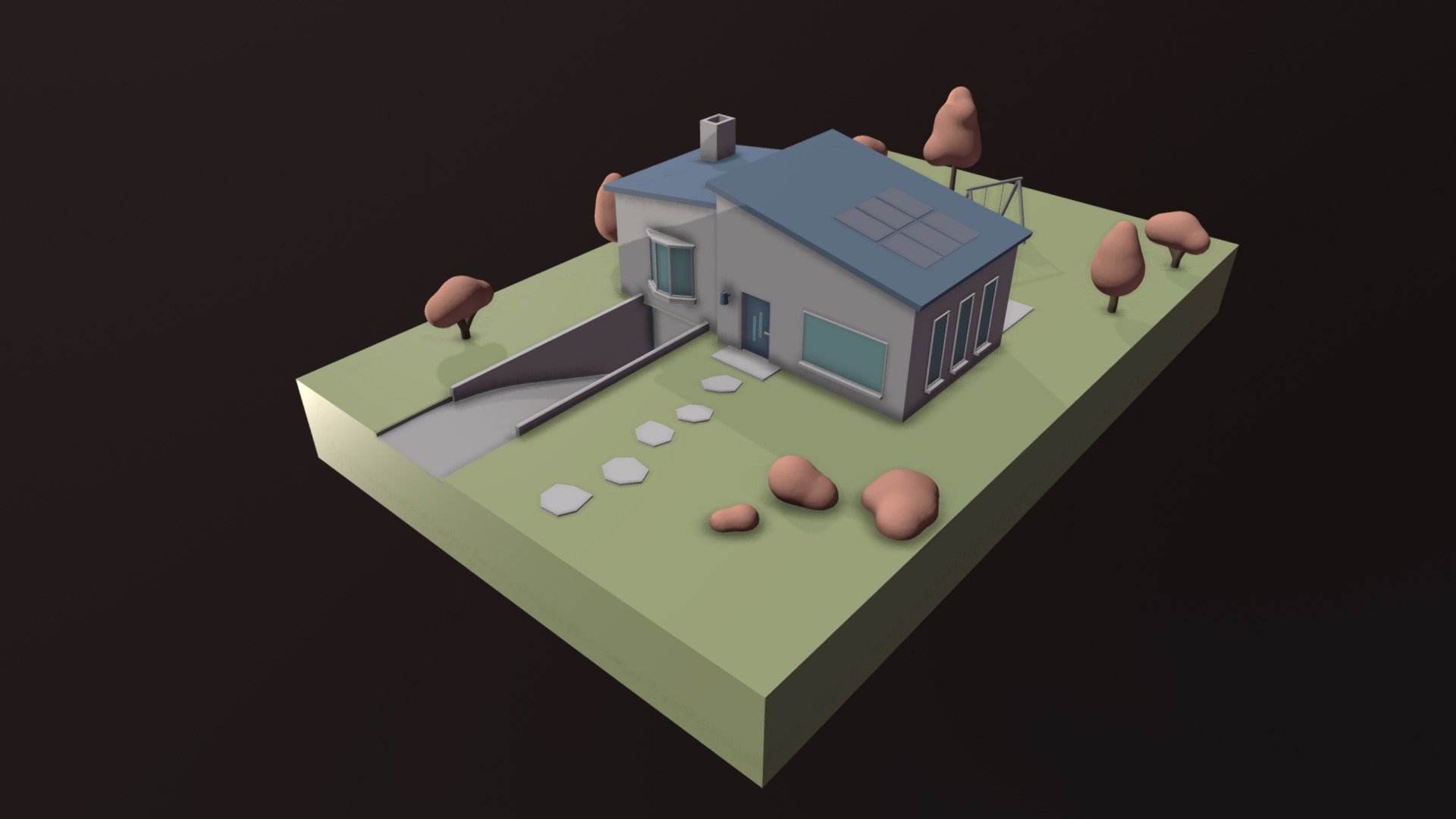 Simple Cute House - 3D model by Actiontimes [6533973] - Sketchfab