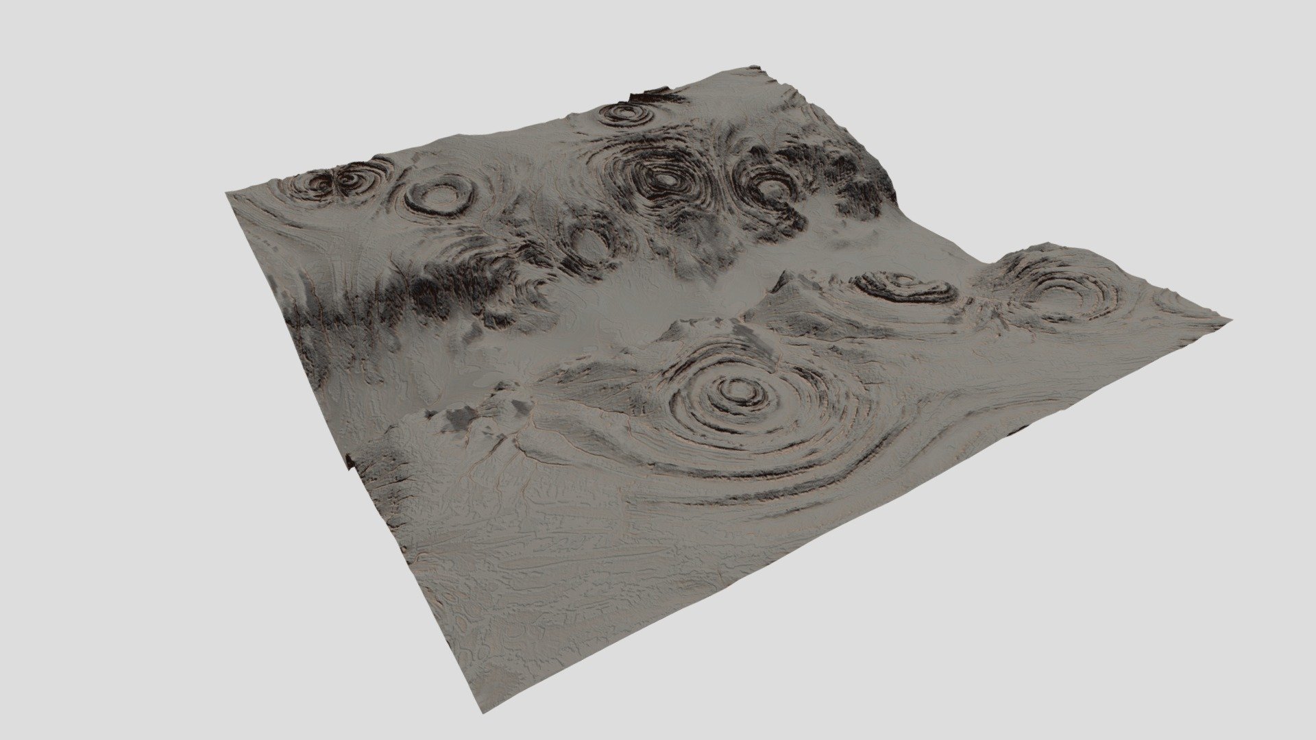 Alien planet surface landscape with craters - Download Free 3D model by ...