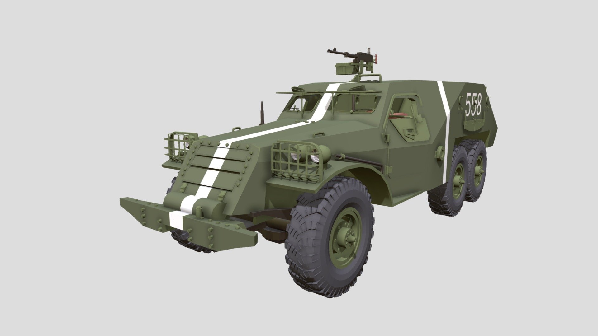 BTR-152 V1 - 3D model by Basic Hsu (@Hsu.Pei.Ge) [653db67] - Sketchfab