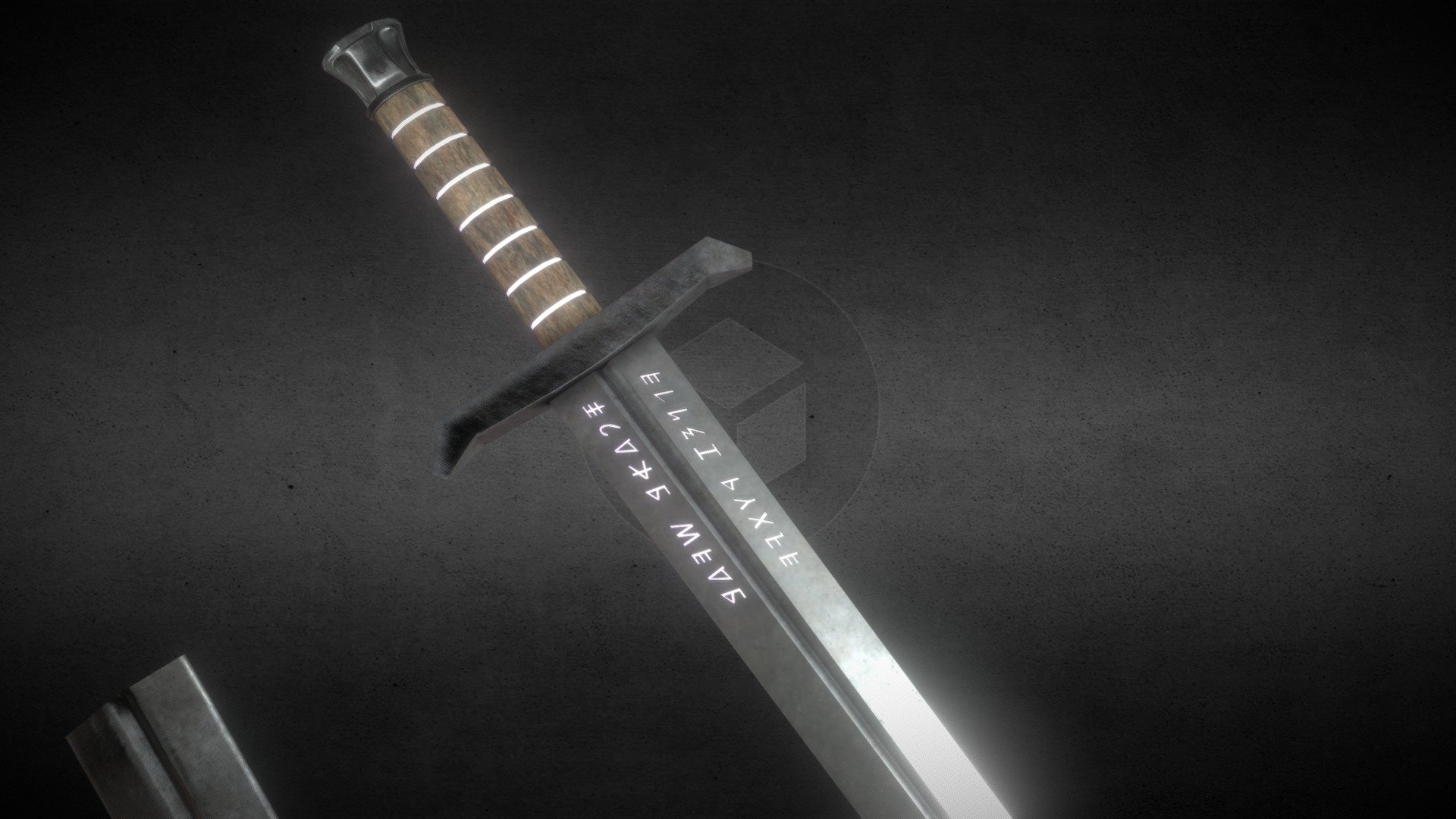 King Arthur's Excalibur, Rune Sword prop - Buy Royalty Free 3D model by ...