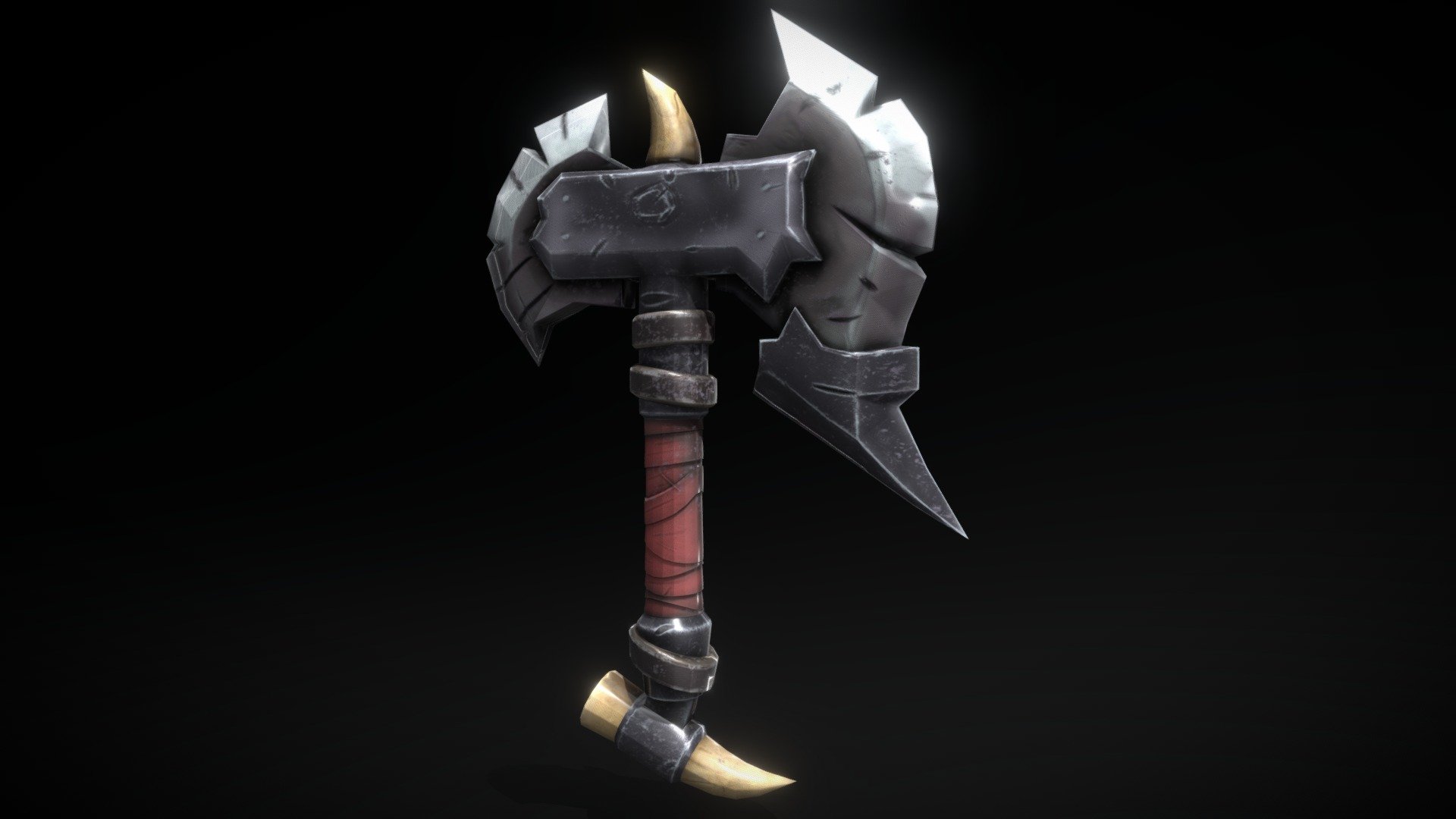 One-Handed_Double-Headed_Axe - 3D model by 星澄 XC (@Chen0503) [65476f5 ...