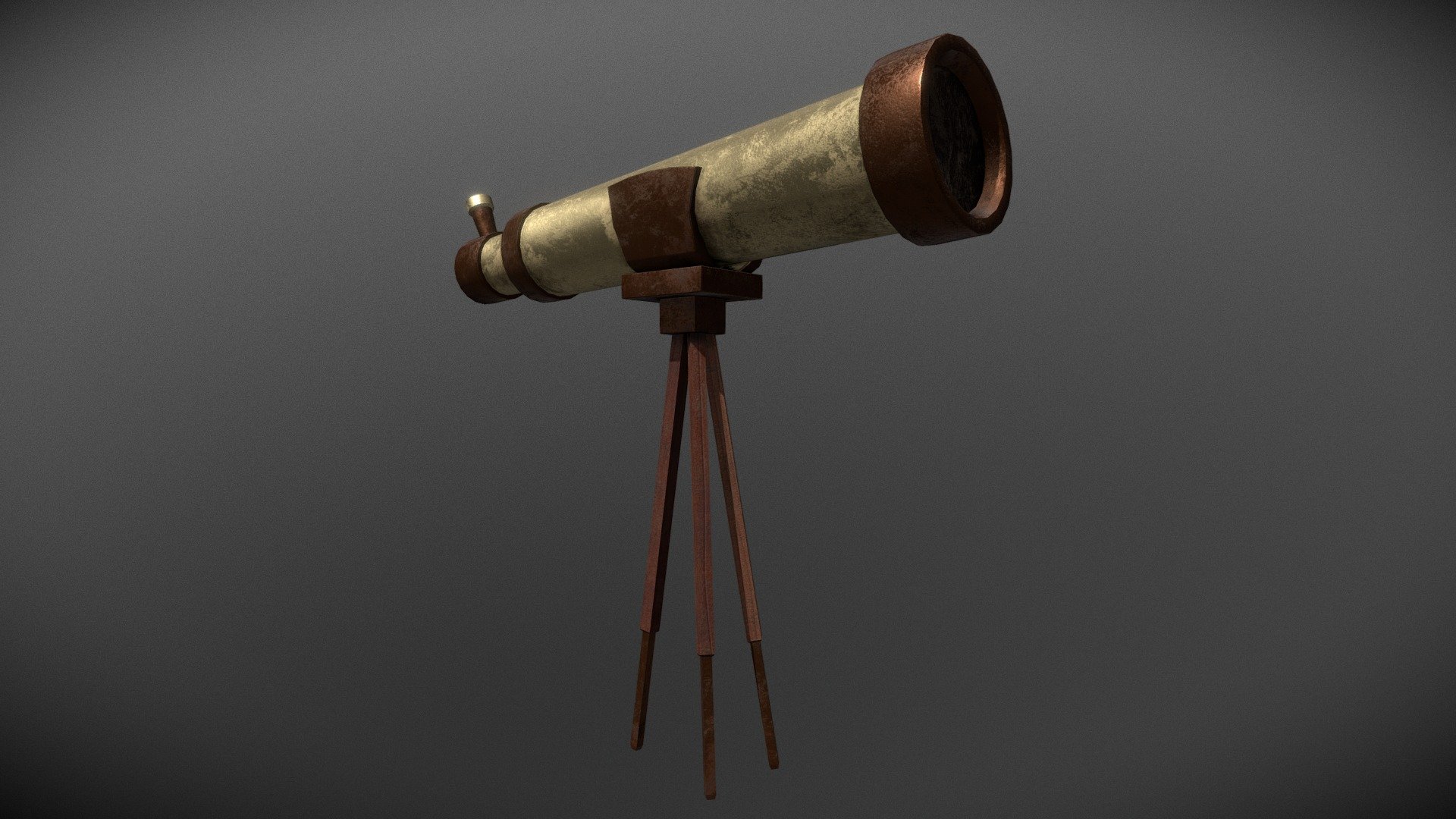 Vintage Telescope - 3D model by Sergi (@thetinezz) [6547c0f] - Sketchfab